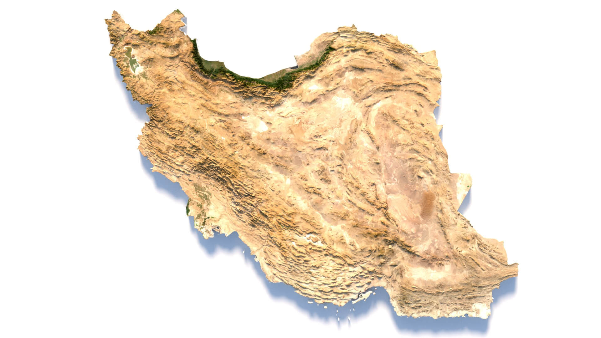 Iran Terrain Map - 3D Model by 3dstudio
