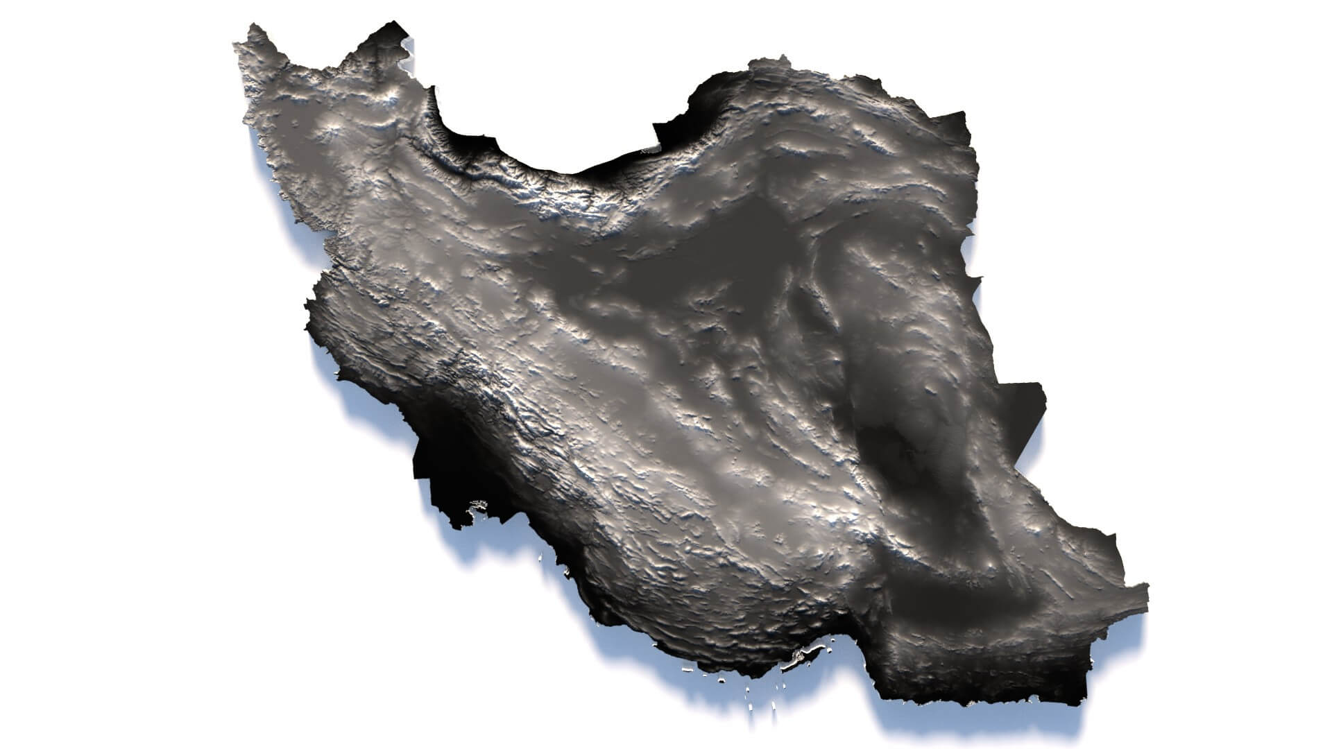 Iran Terrain Map - 3D Model by 3dstudio