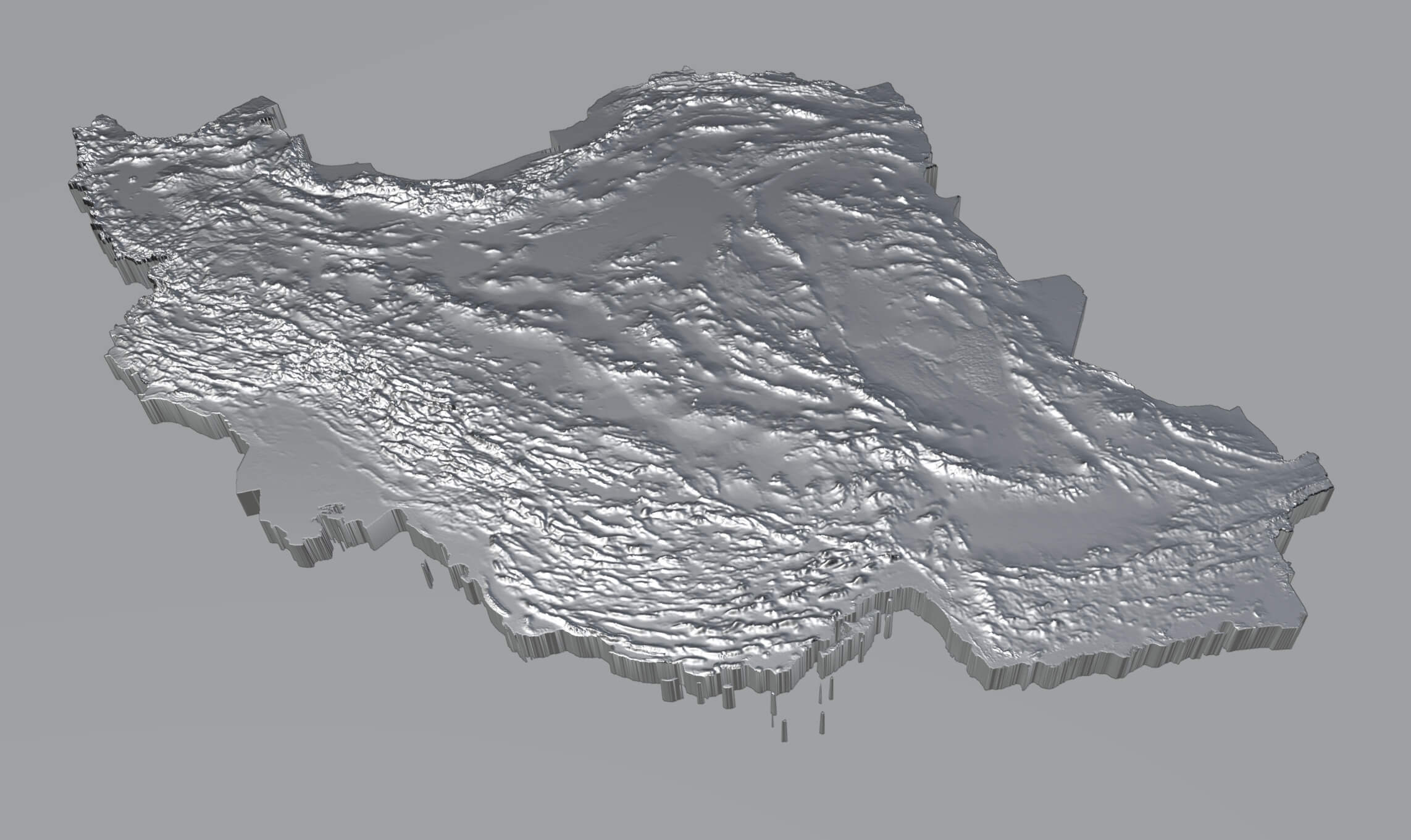 Iran Terrain Map - 3D Model by 3dstudio