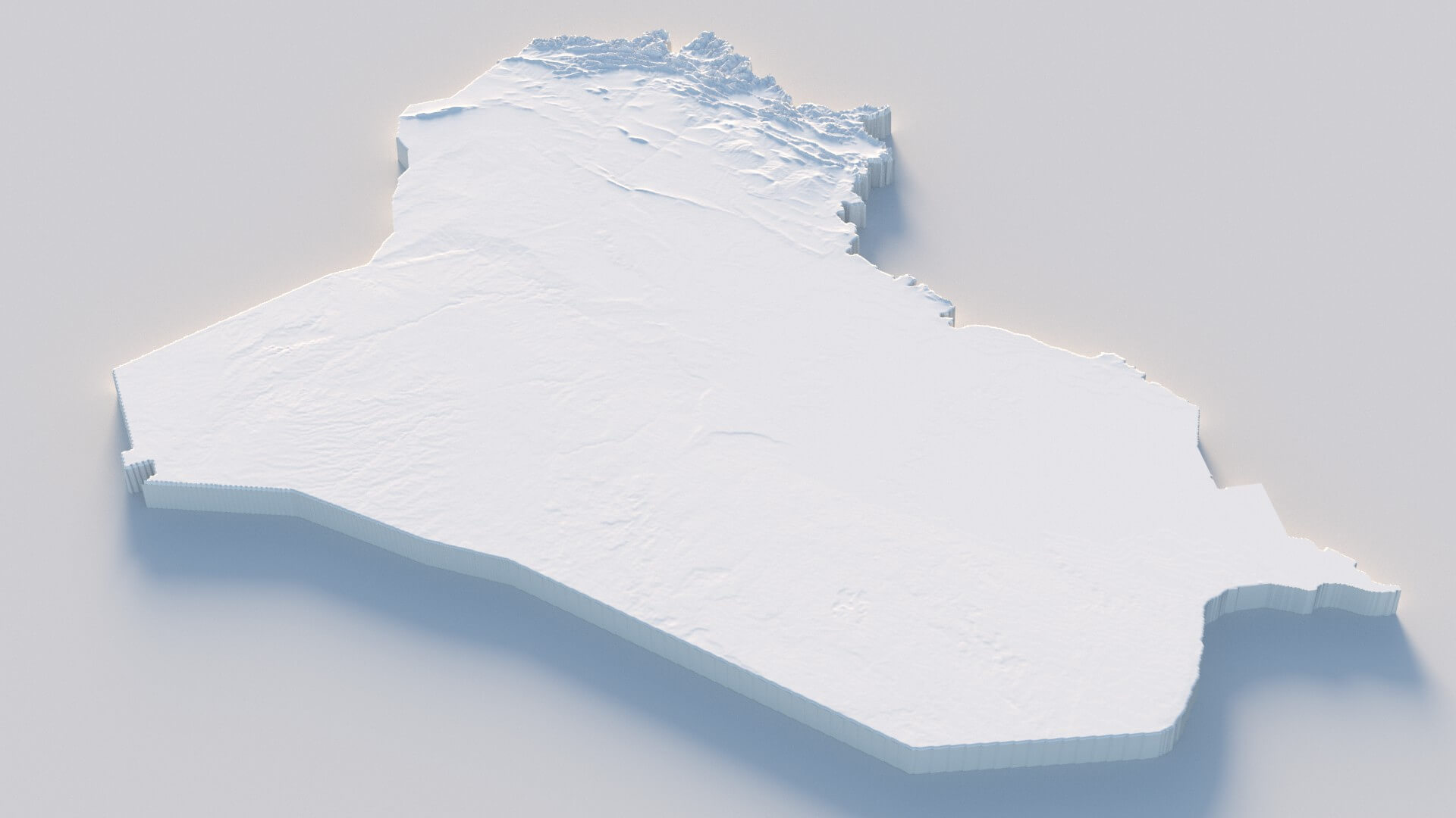 Iraq Terrain Map - 3D Model by 3dstudio