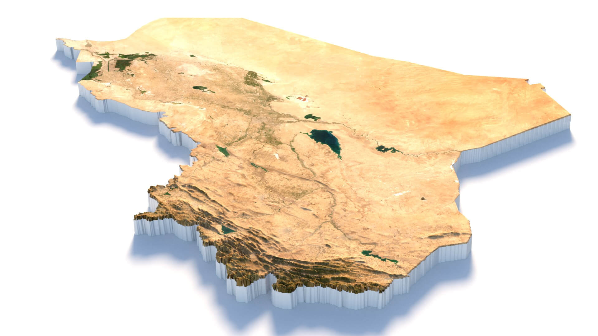 Iraq Terrain Map - 3D Model by 3dstudio