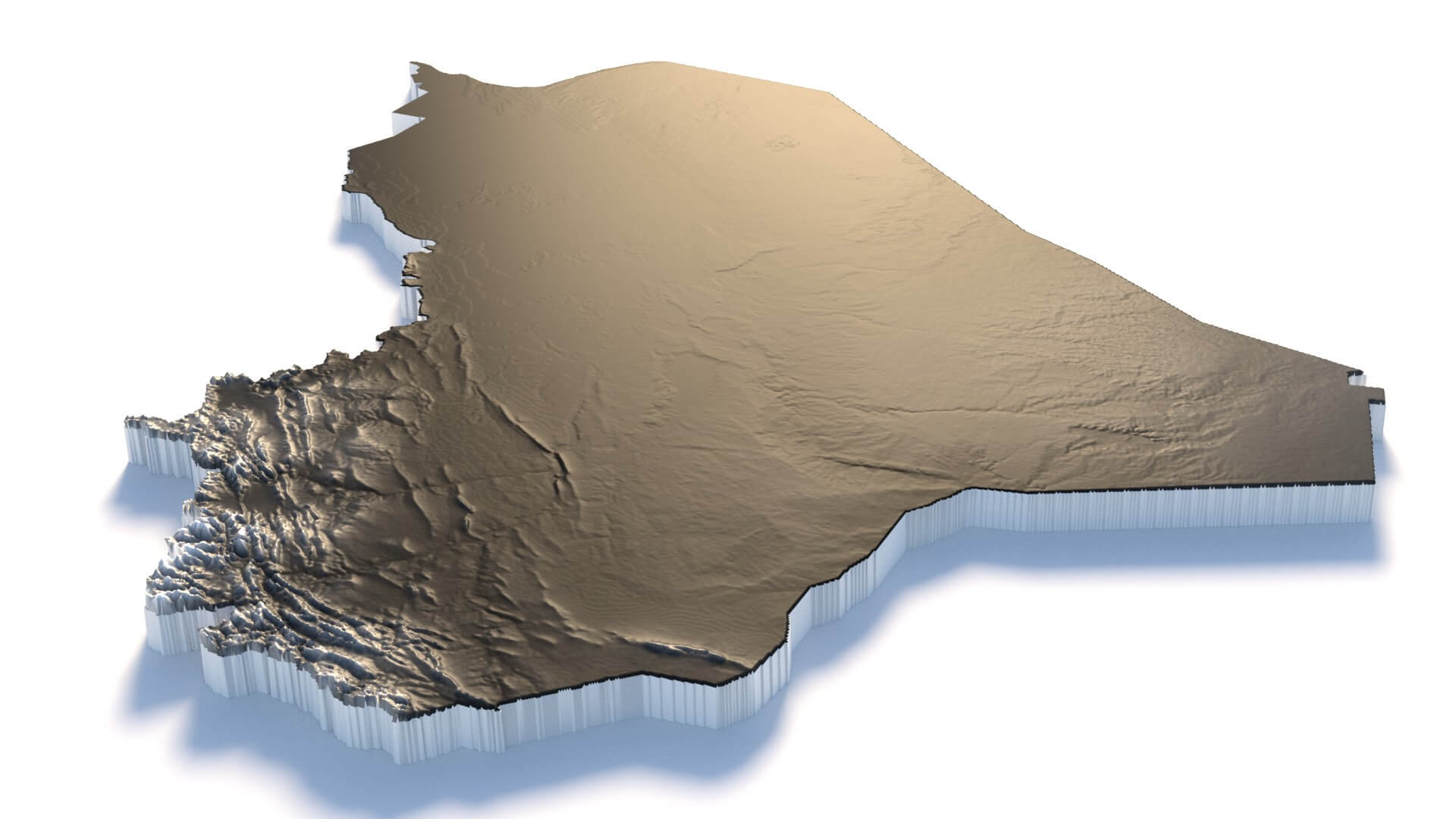 Iraq Terrain Map - 3D Model by 3dstudio