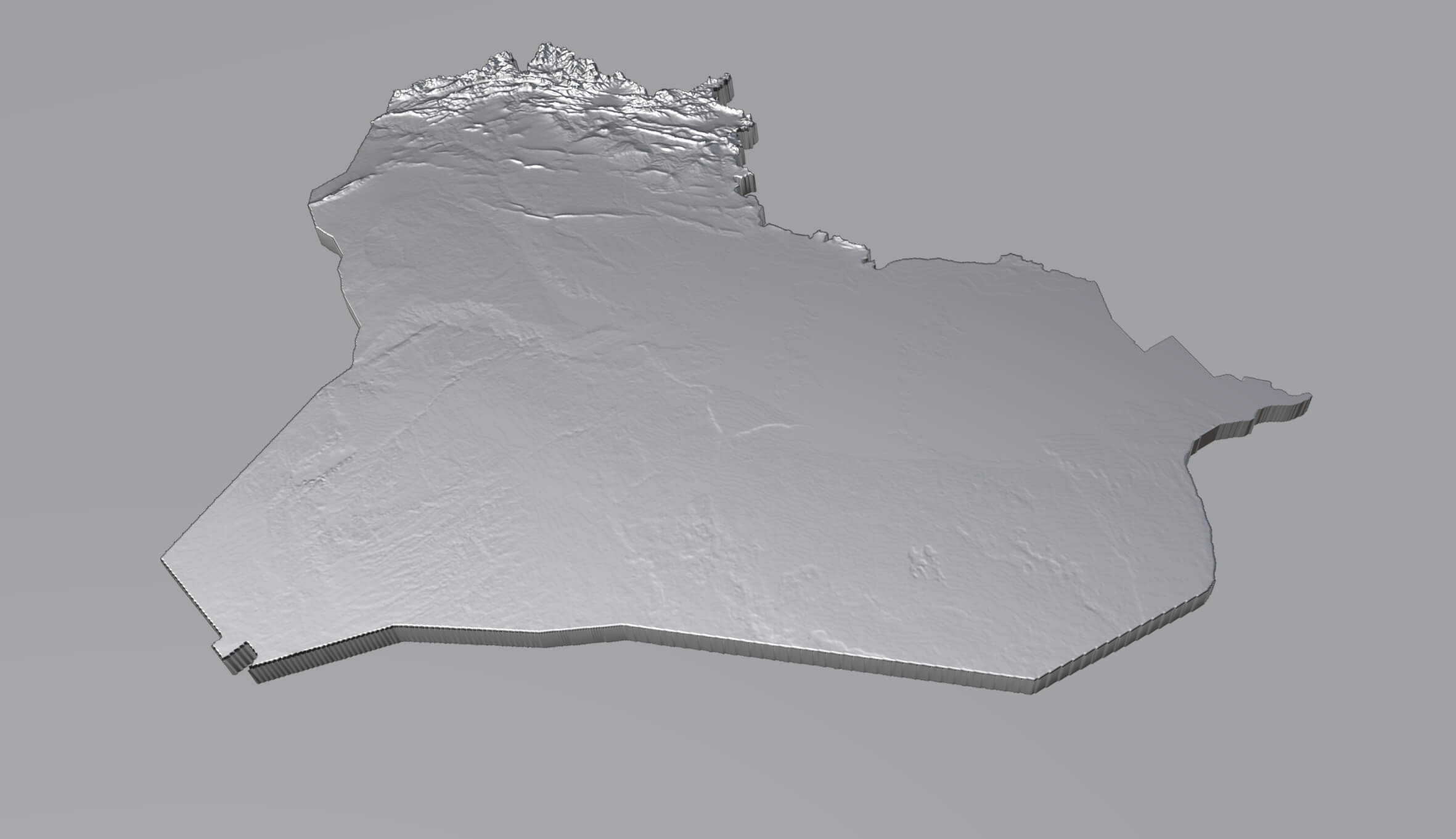 Iraq Terrain Map - 3D Model by 3dstudio