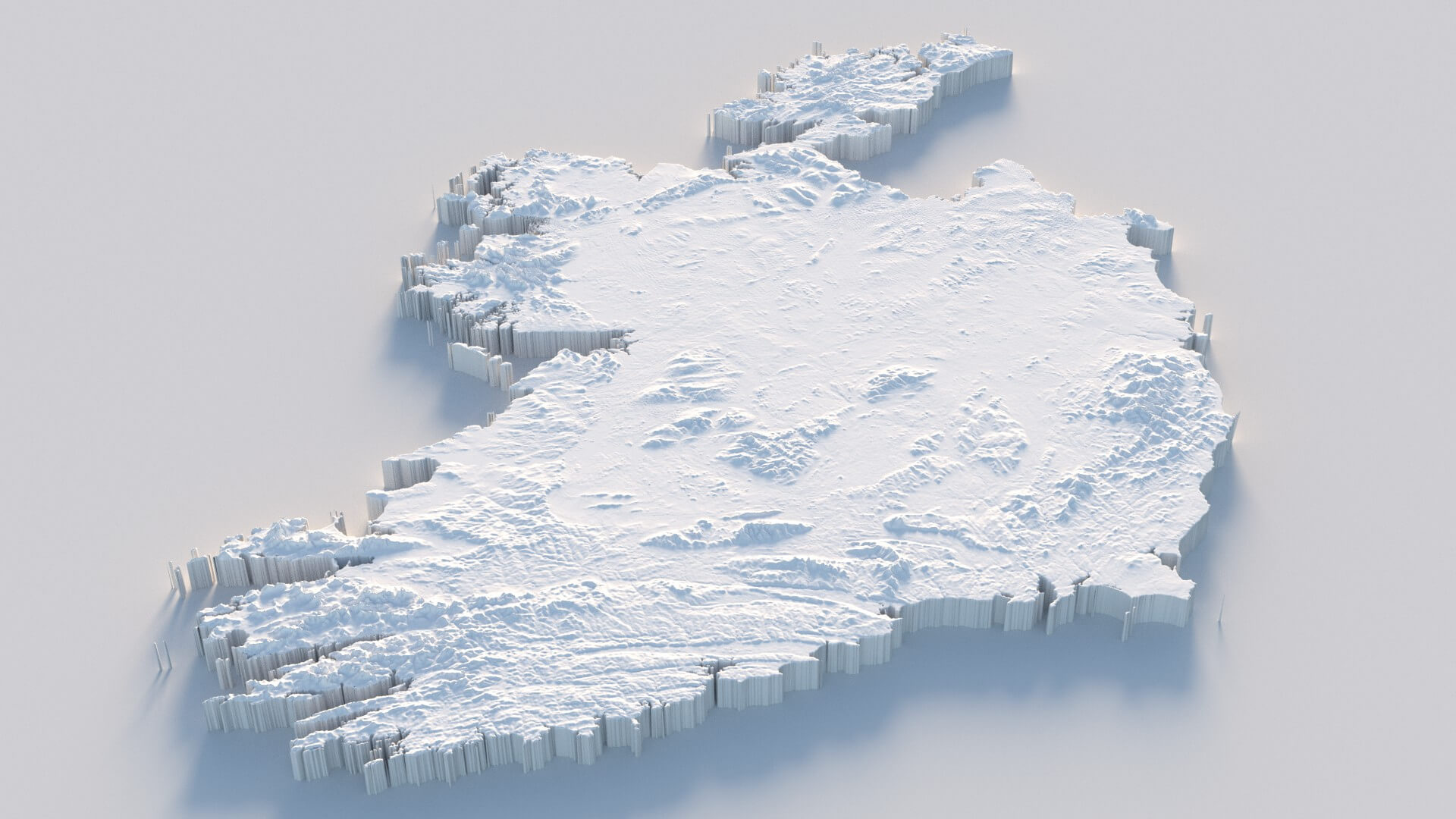 Ireland Terrain Map - 3D Model by 3dstudio