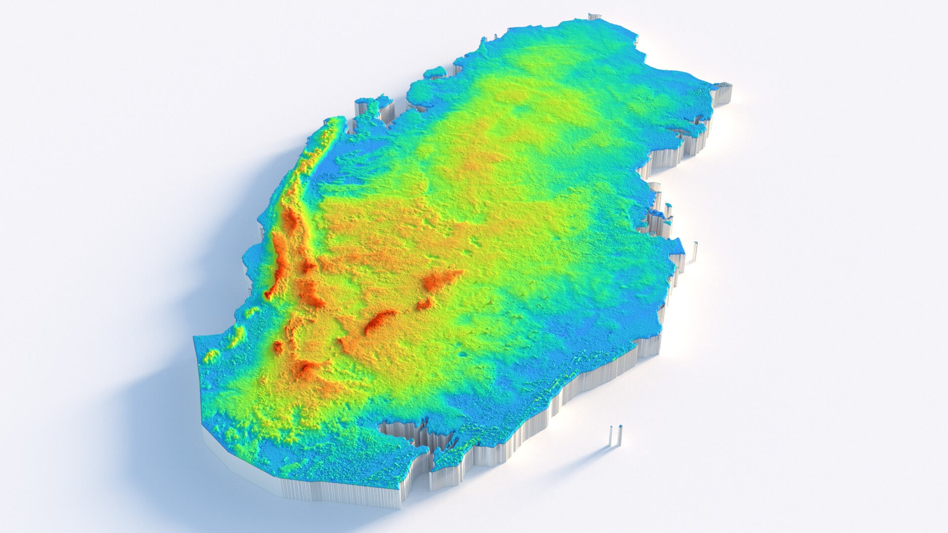 Qatar Terrain Map - 3D Model by 3dstudio
