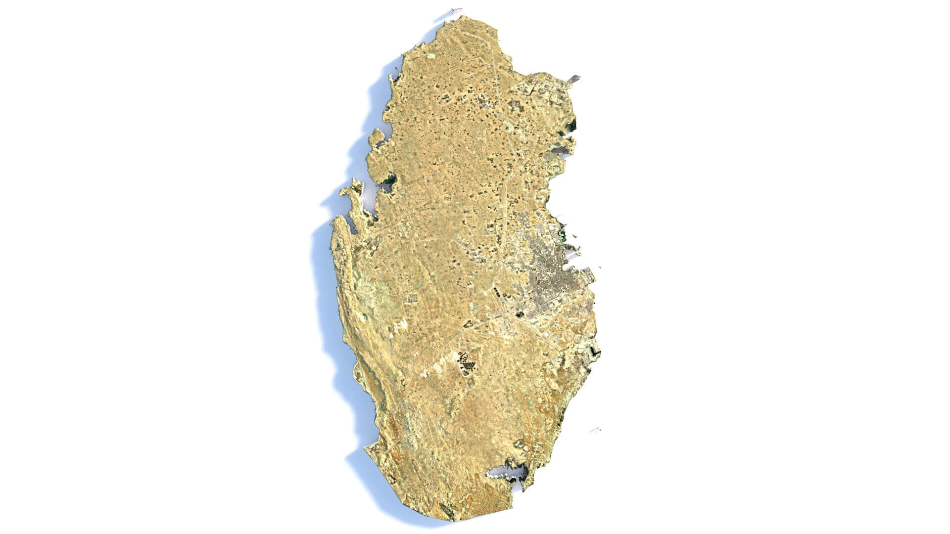 Qatar Terrain Map - 3D Model by 3dstudio