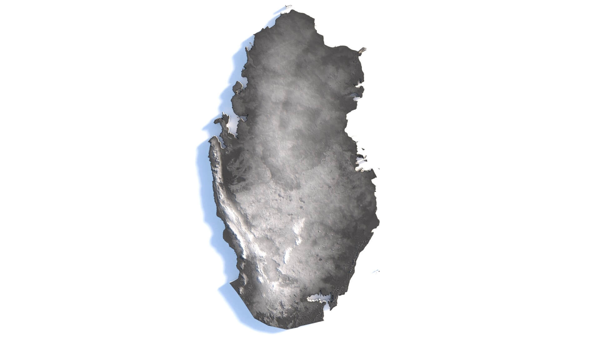 Qatar Terrain Map - 3D Model by 3dstudio
