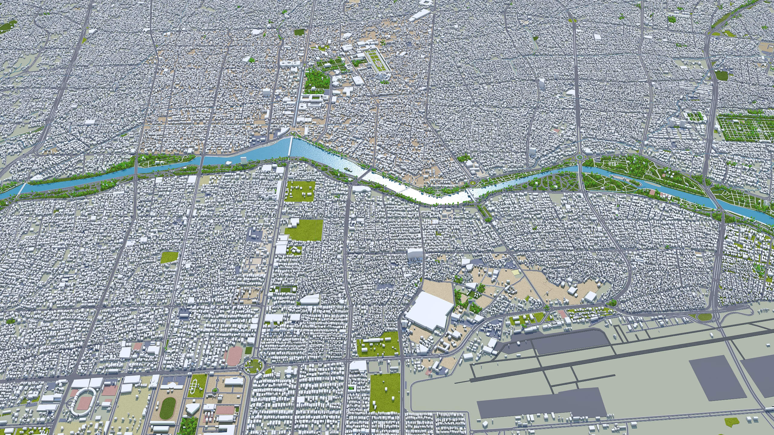 Isfahan, Iran 60km - 3D Model by 3dstudio