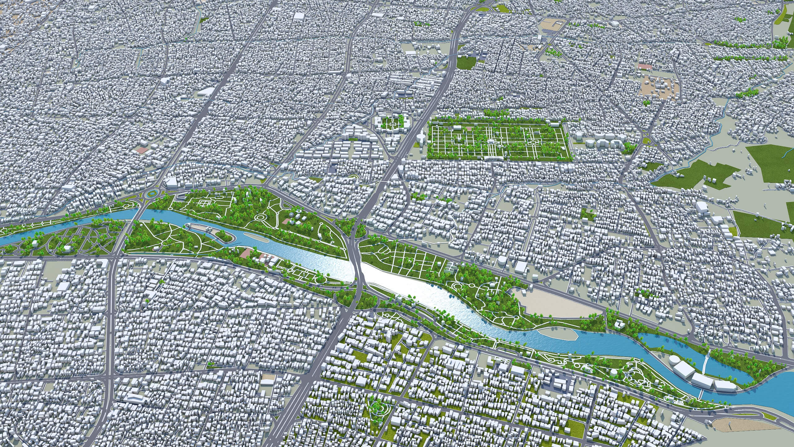 Isfahan, Iran 60km - 3D Model by 3dstudio