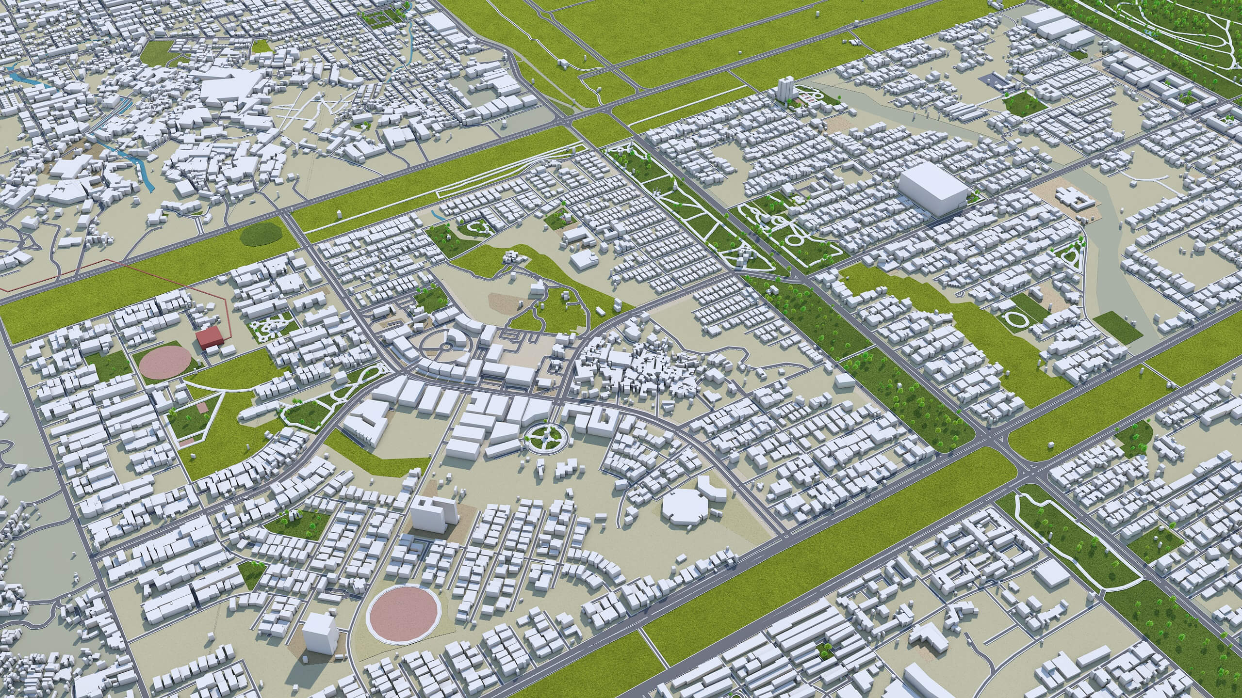 Islamabad City Pakistan 3D Model 50km by 3dstudio