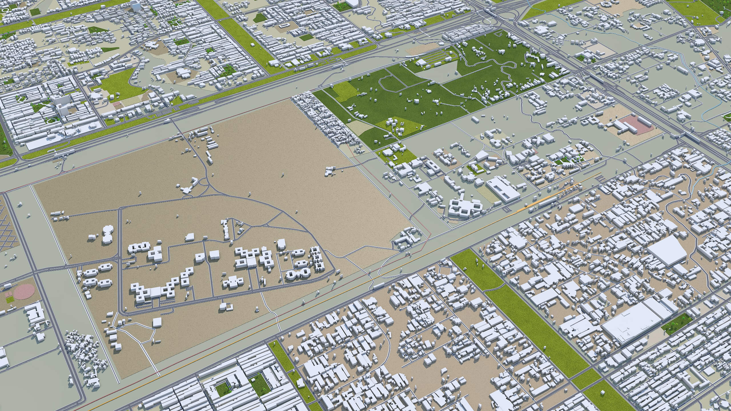 Islamabad City Pakistan 3D Model 50km by 3dstudio