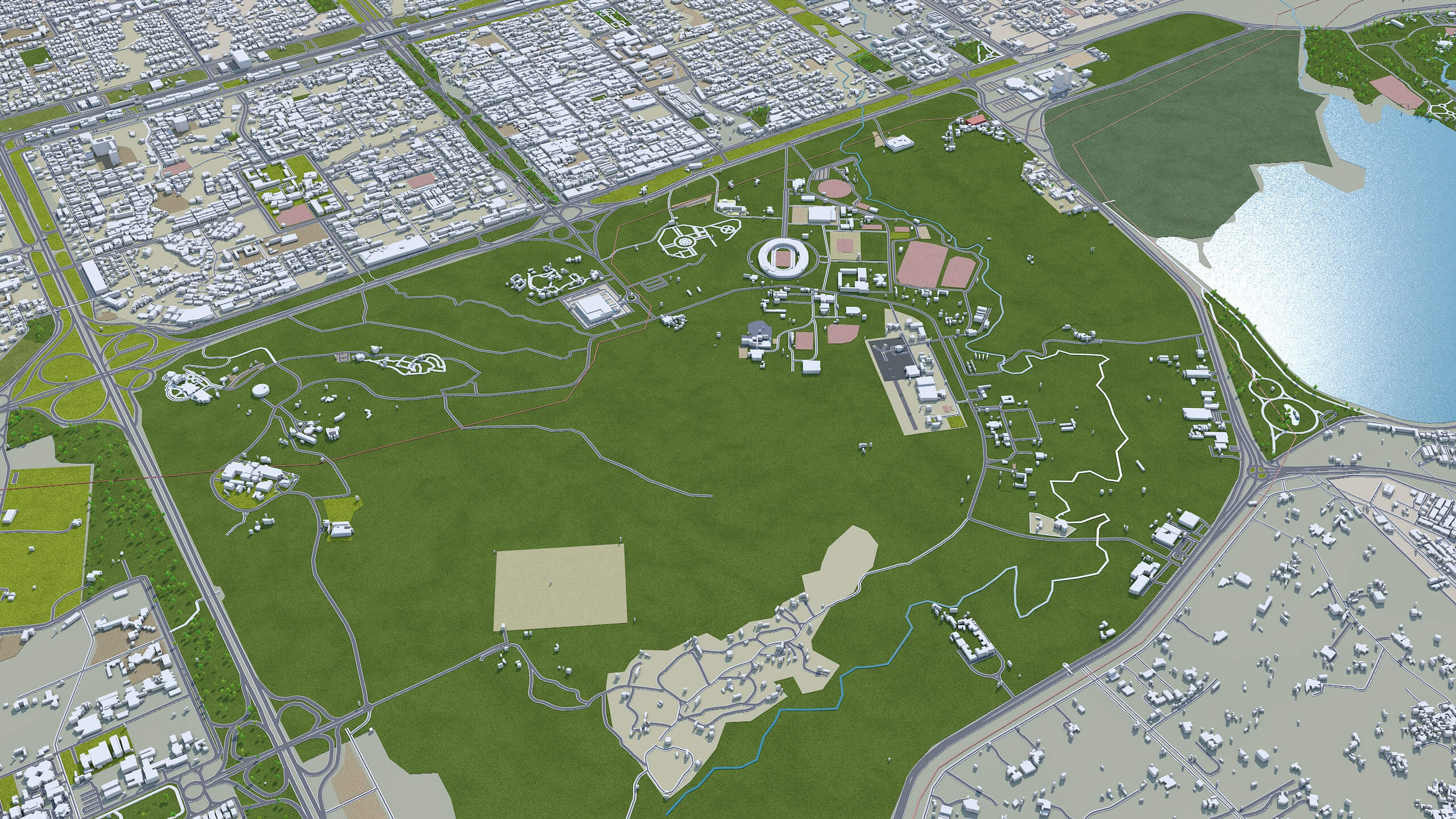 Islamabad City Pakistan 3D Model 50km by 3dstudio