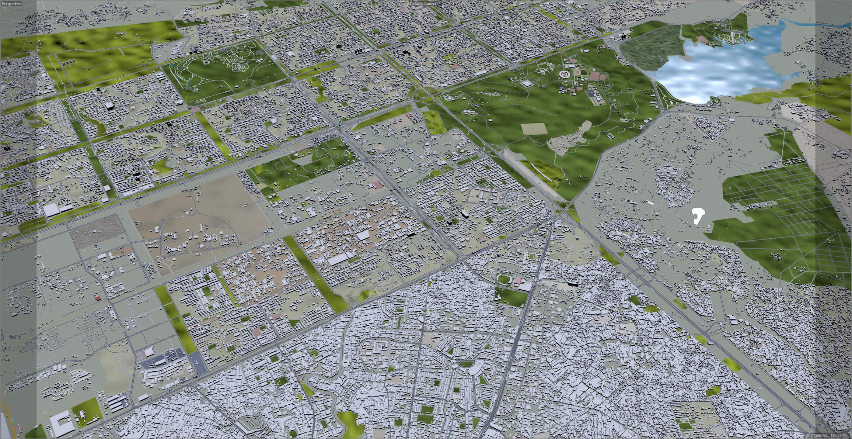 Islamabad City Pakistan 3D Model 50km by 3dstudio