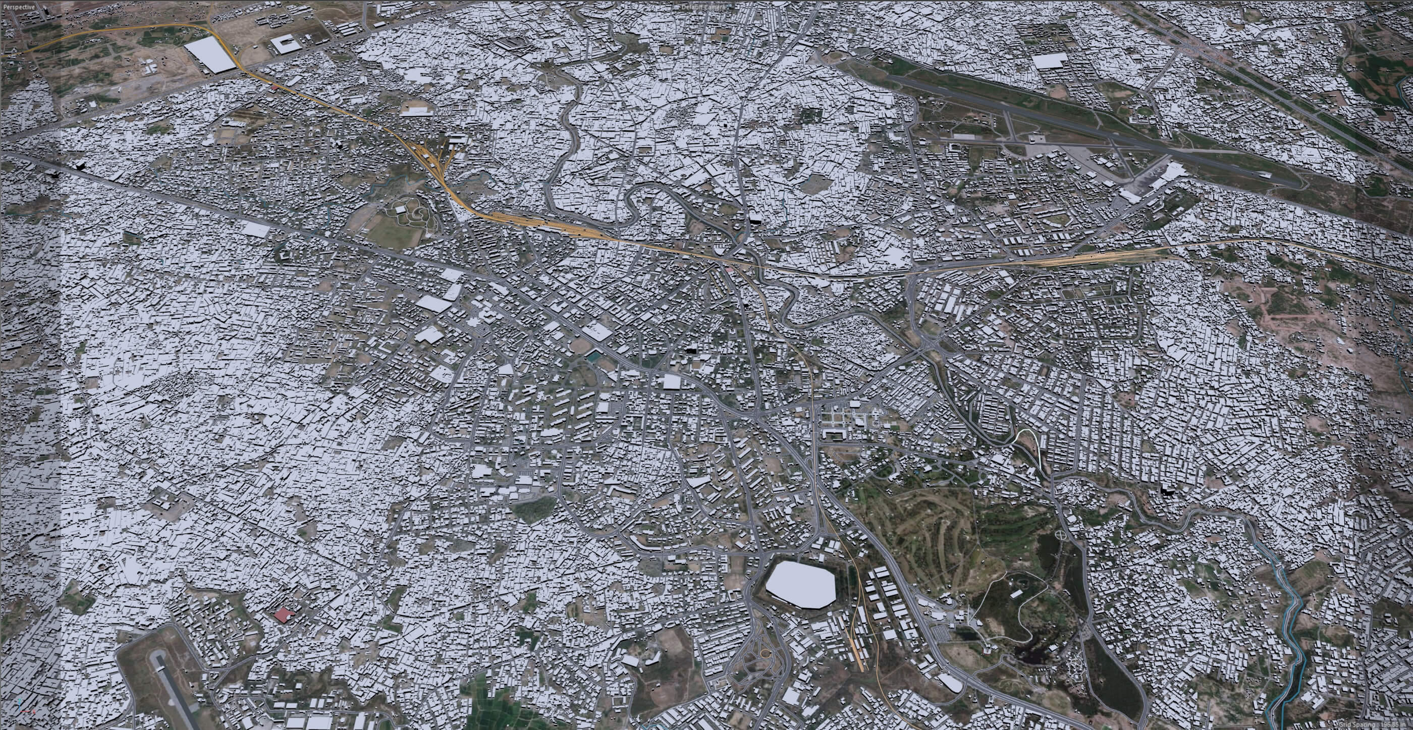 Islamabad City Pakistan 3D Model 50km by 3dstudio