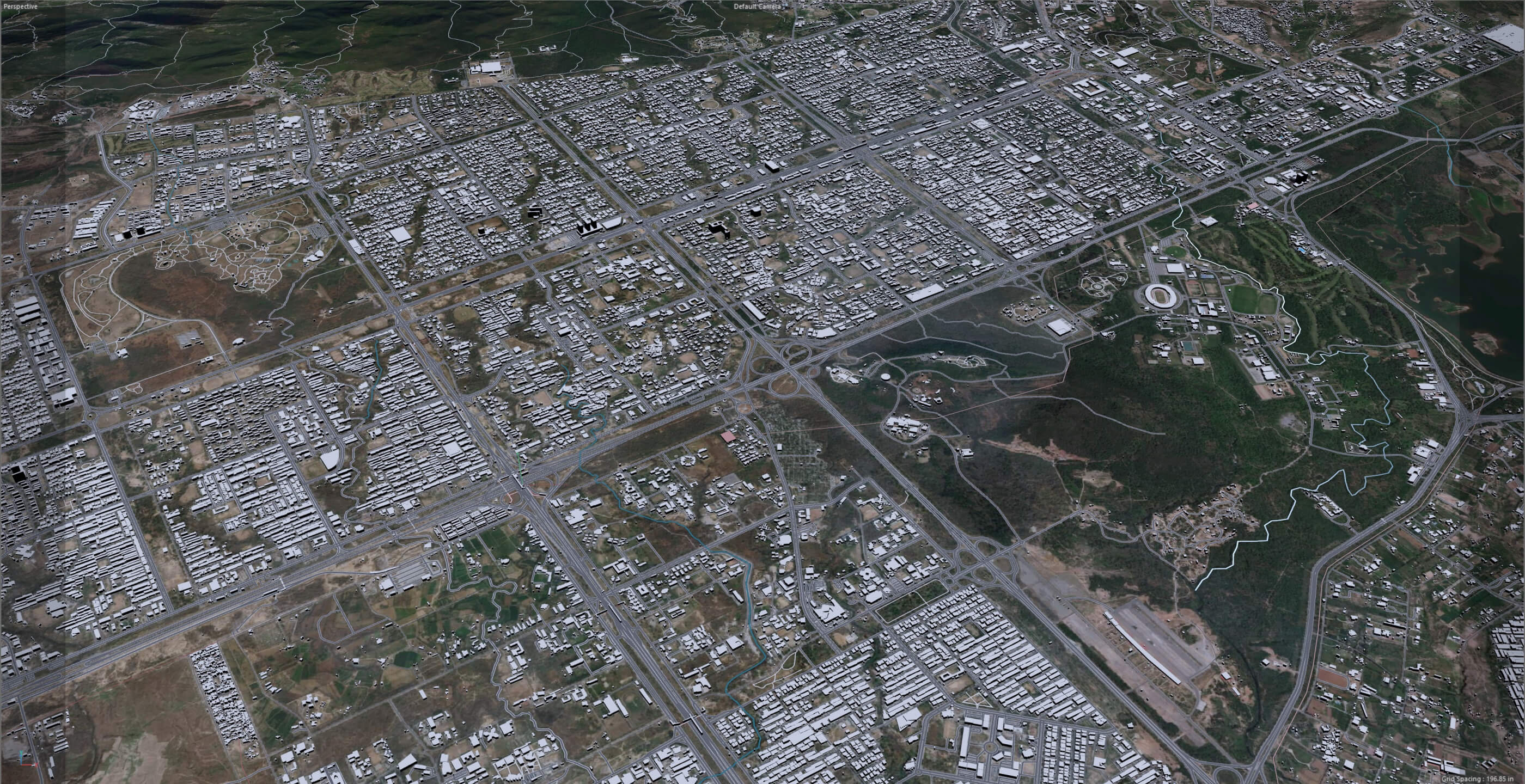Islamabad City Pakistan 3D Model 50km by 3dstudio