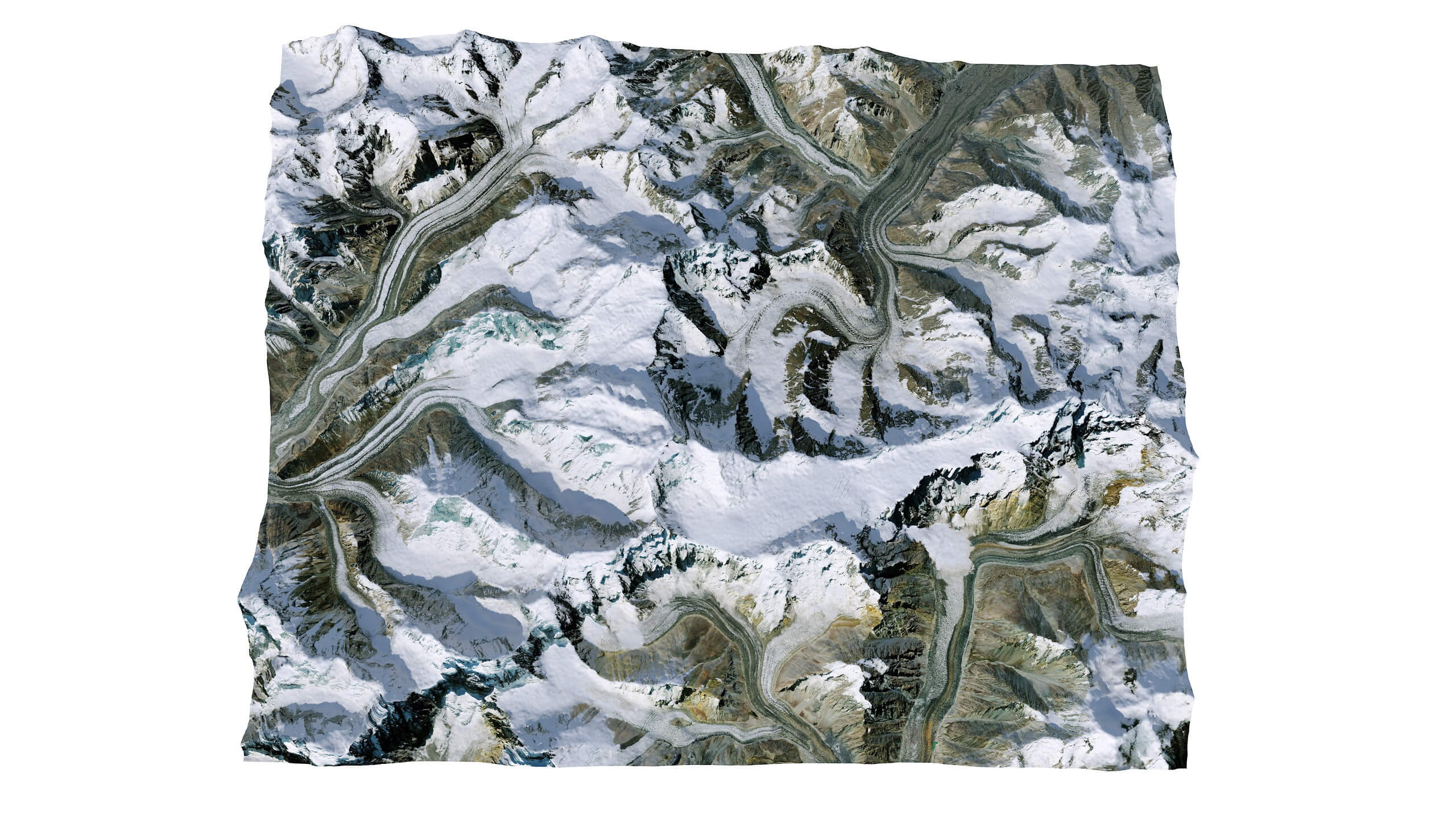 Ismoil Somoni Peak Mountain Tajikistan Terrain 3D Model by 3dstudio