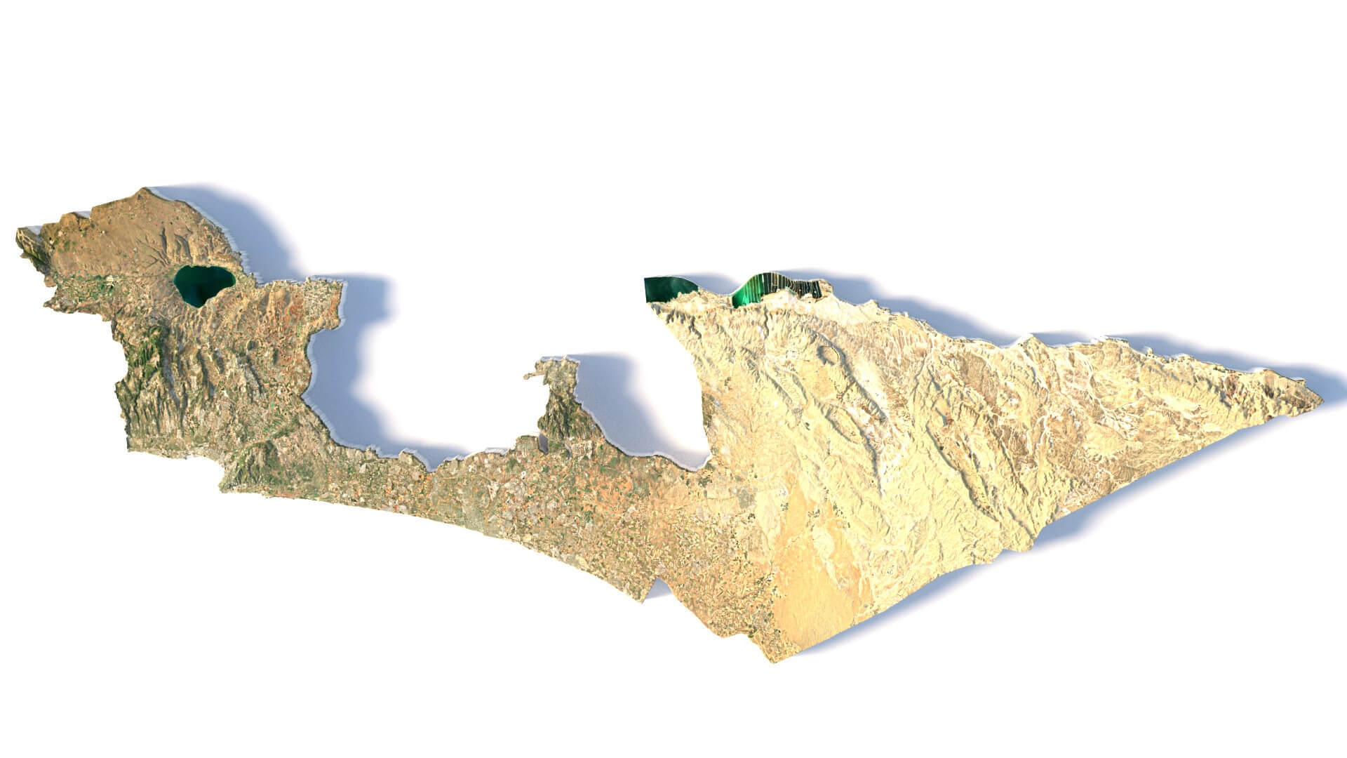 Israel Terrain Map - 3D Model by 3dstudio