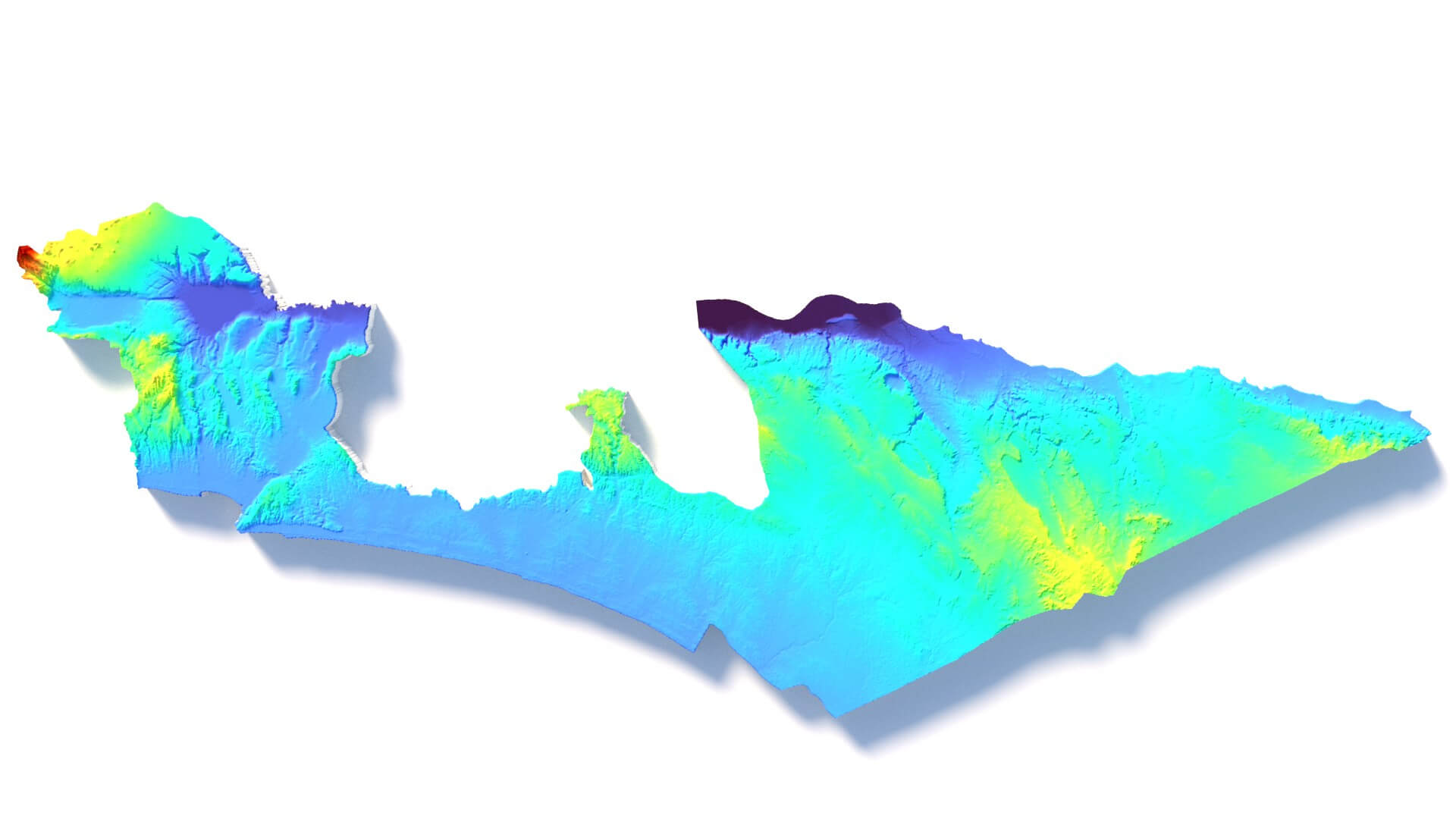 Israel Terrain Map - 3D Model by 3dstudio