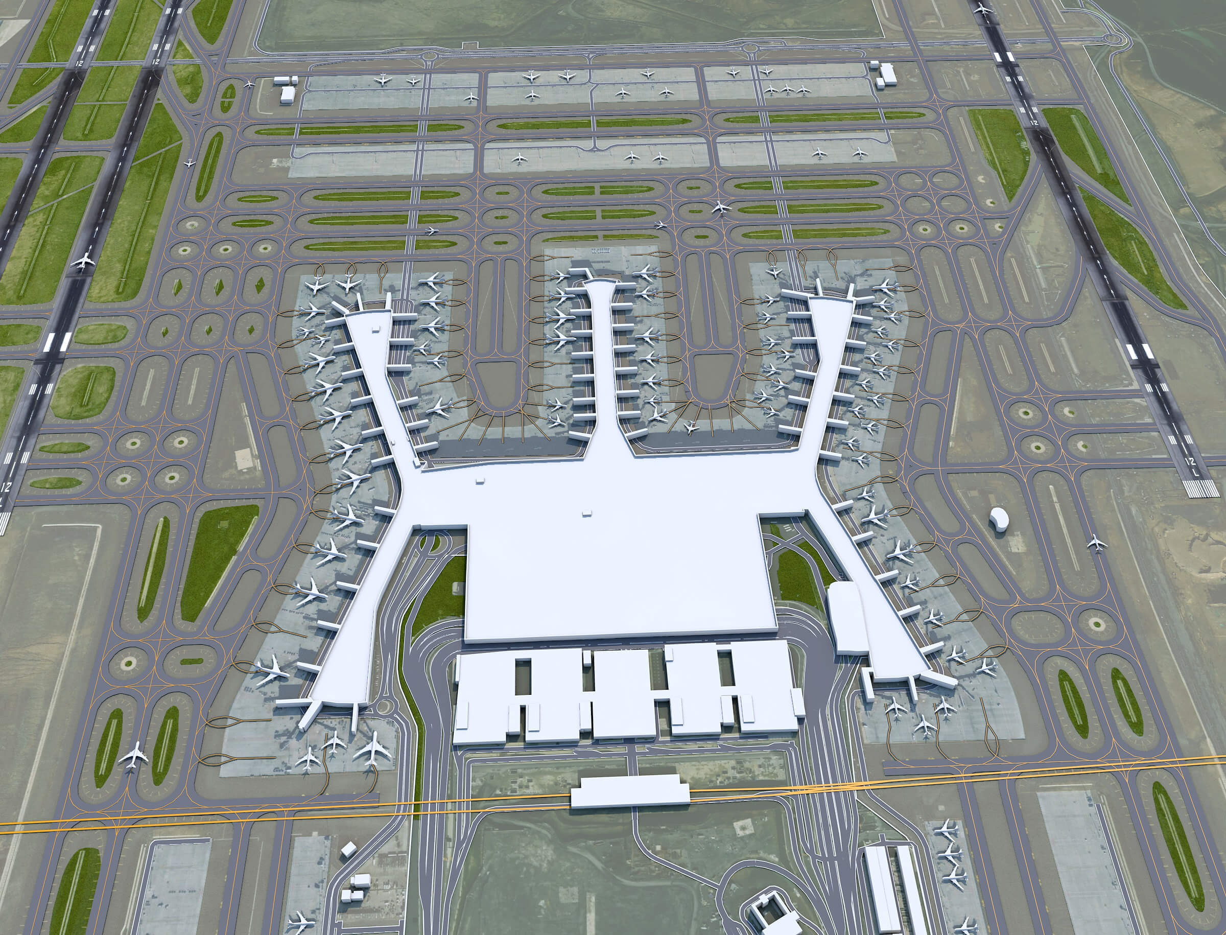 Istanbul Airport - 3D Model by 3dstudio