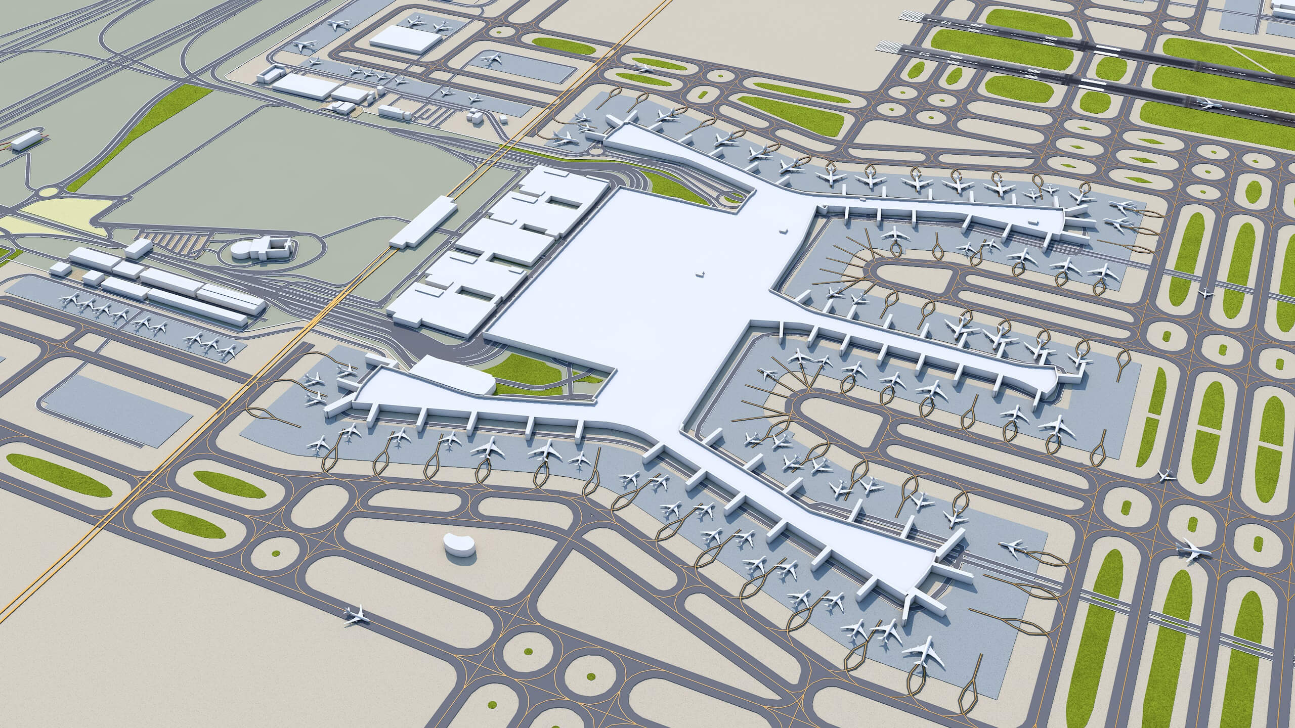 Istanbul Airport - 3D Model by 3dstudio
