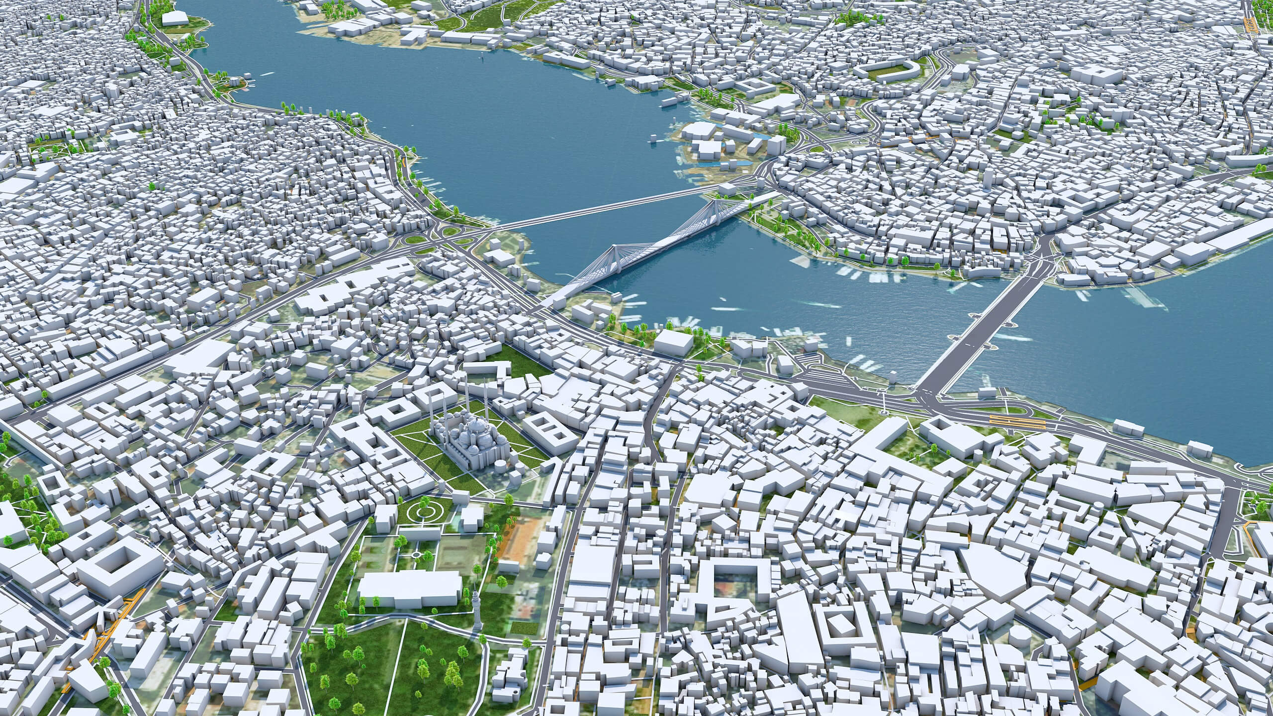 Istanbul City Turkey 50 Km - 3D Model by 3dstudio