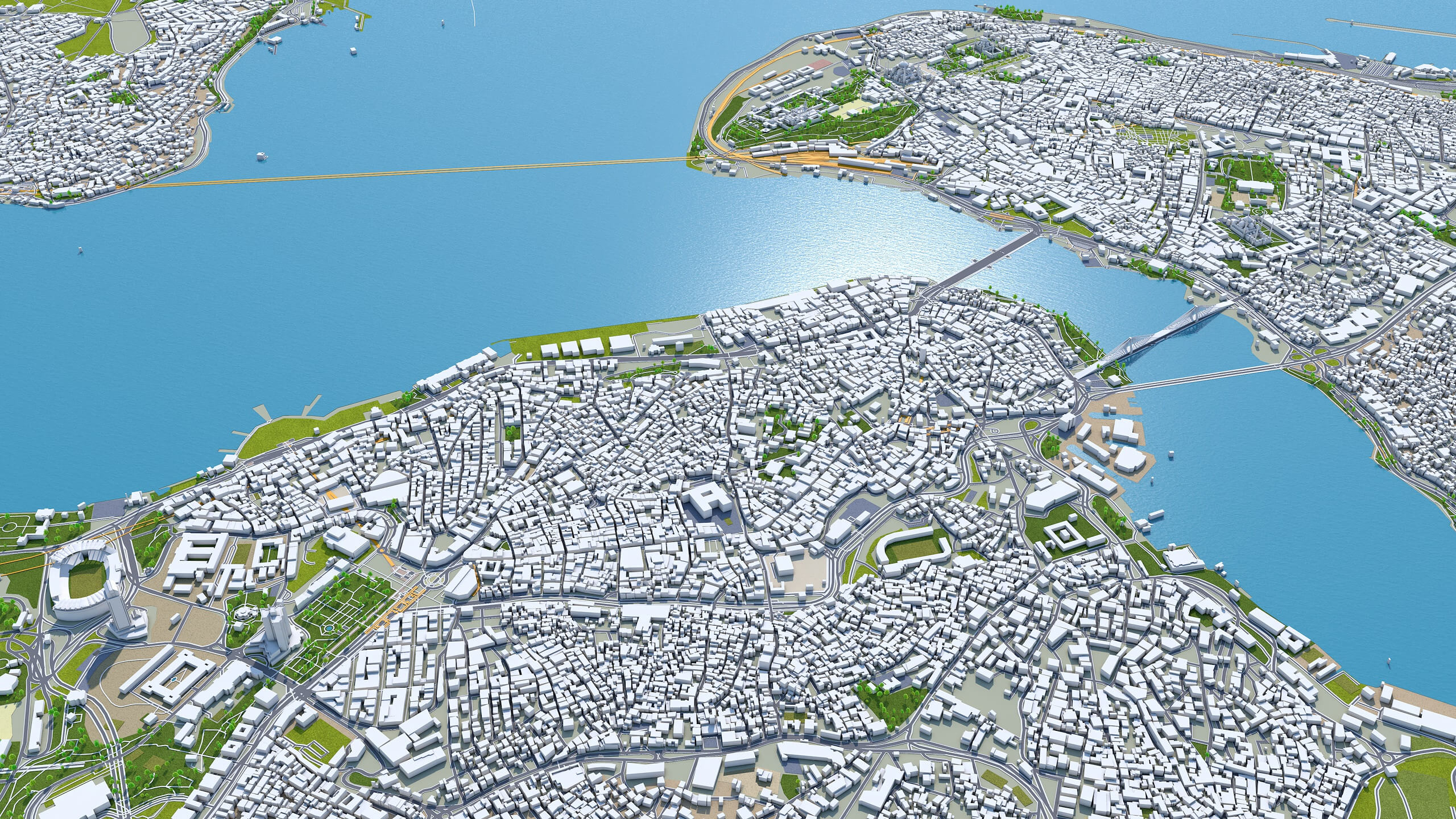 Istanbul City Turkey 50 Km - 3D Model by 3dstudio