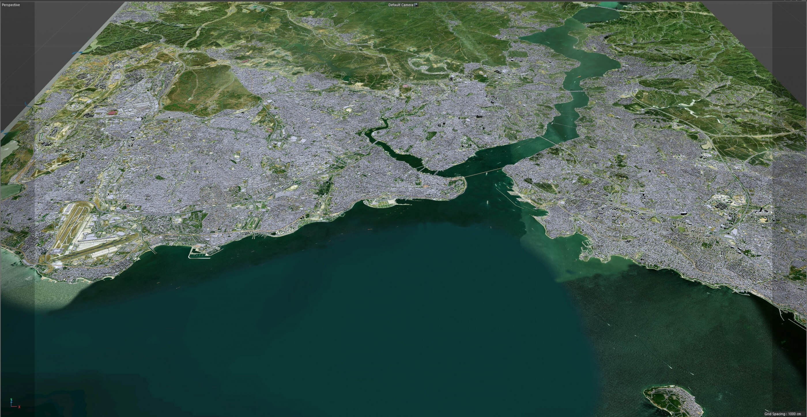 Istanbul City Turkey 50 Km - 3D Model by 3dstudio