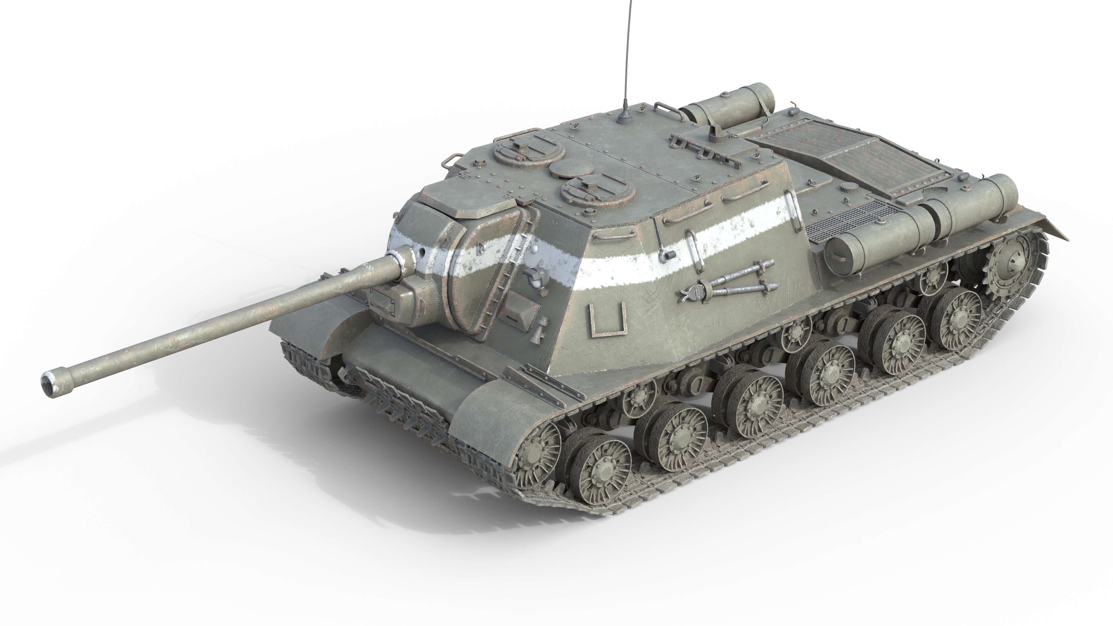 ISU 122 Self Propelled Gun - 3D Model by 3dstudio