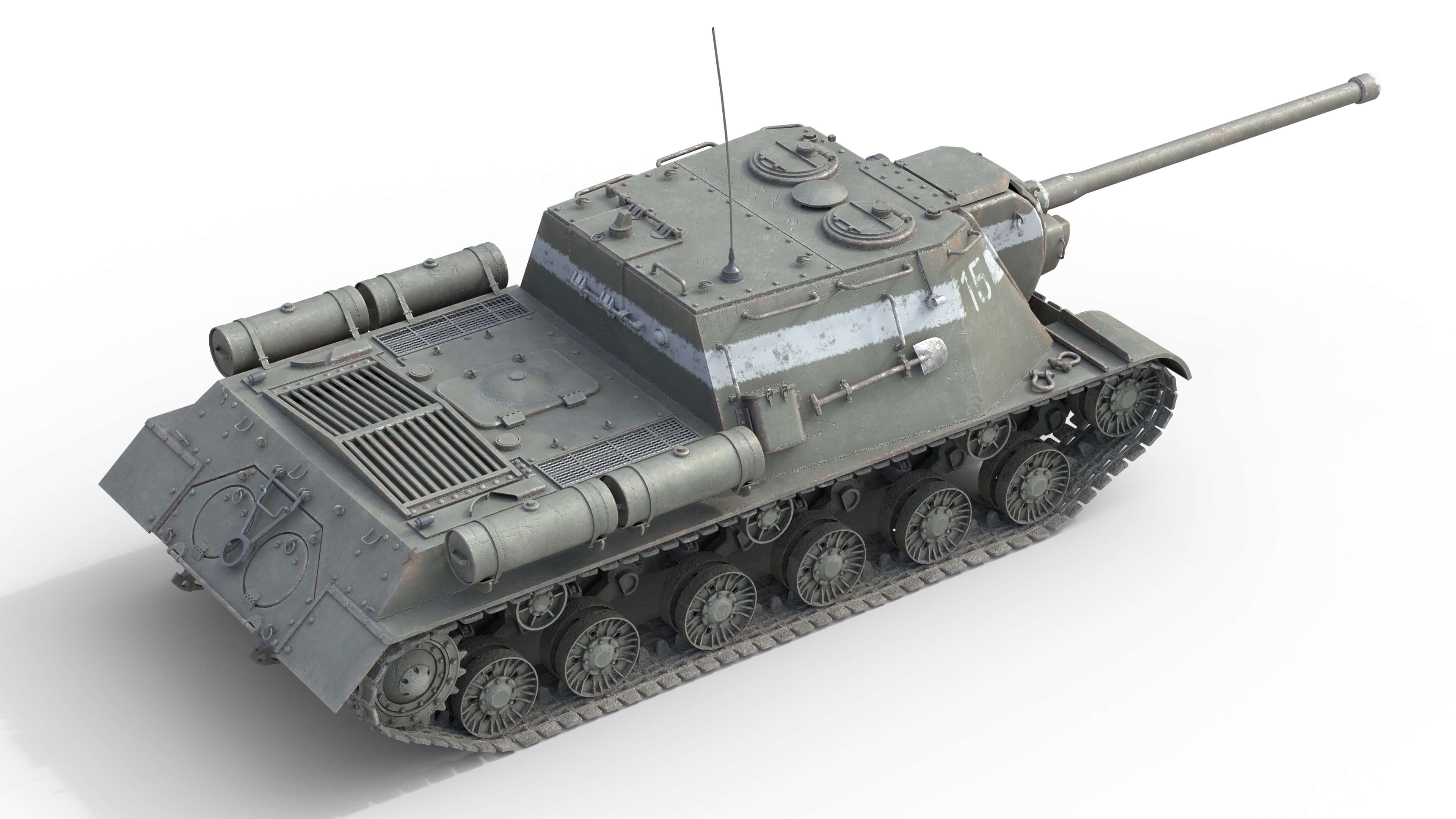 ISU 122 Self Propelled Gun - 3D Model by 3dstudio