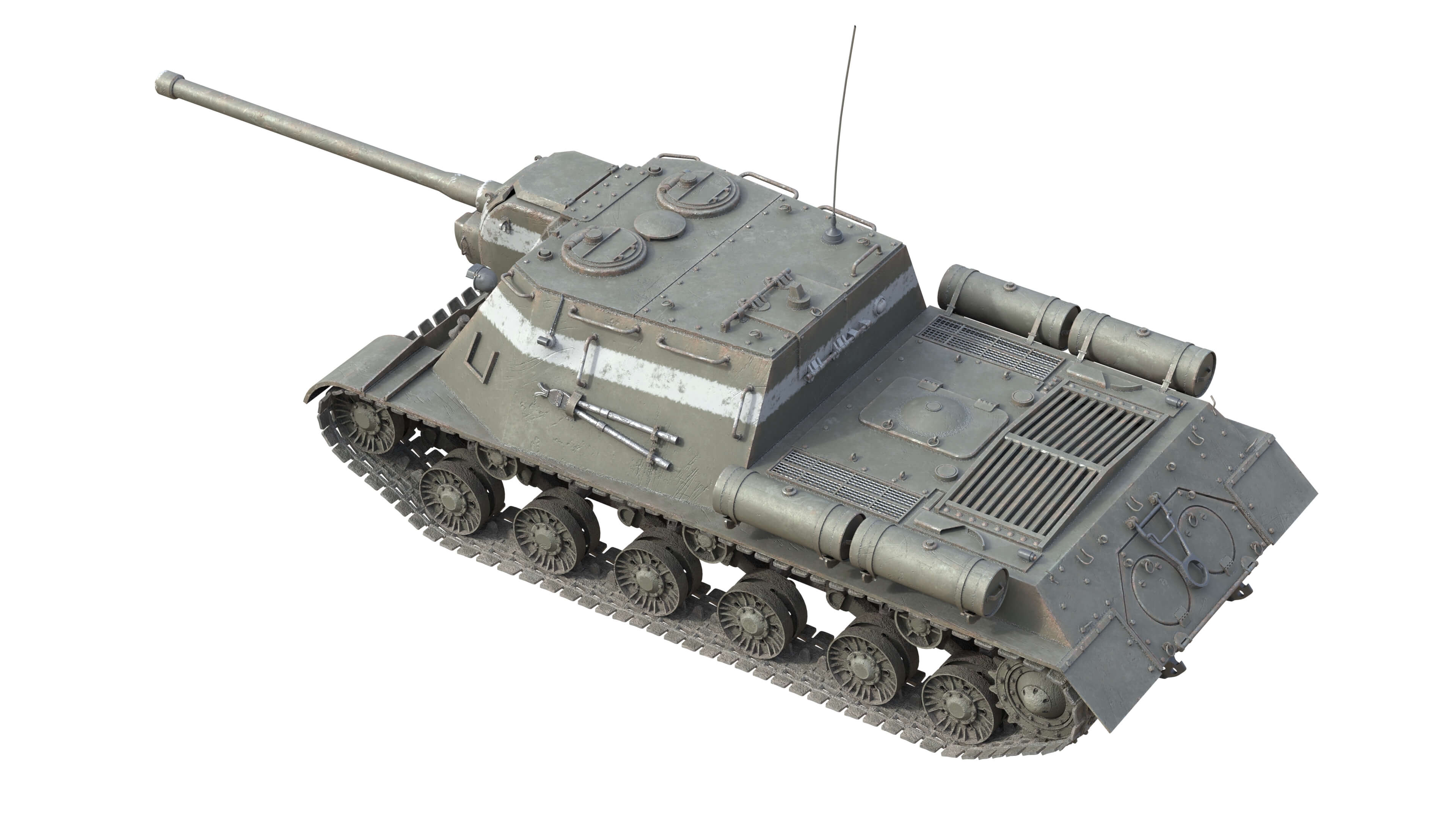 ISU 122 Self Propelled Gun - 3D Model by 3dstudio