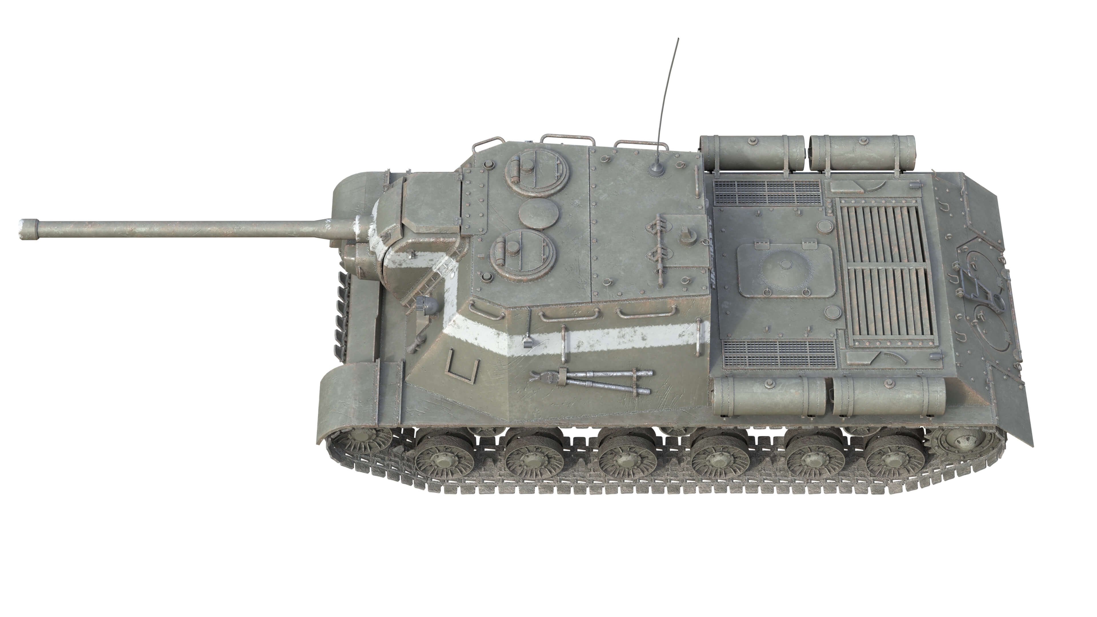 ISU 122 Self Propelled Gun - 3D Model by 3dstudio