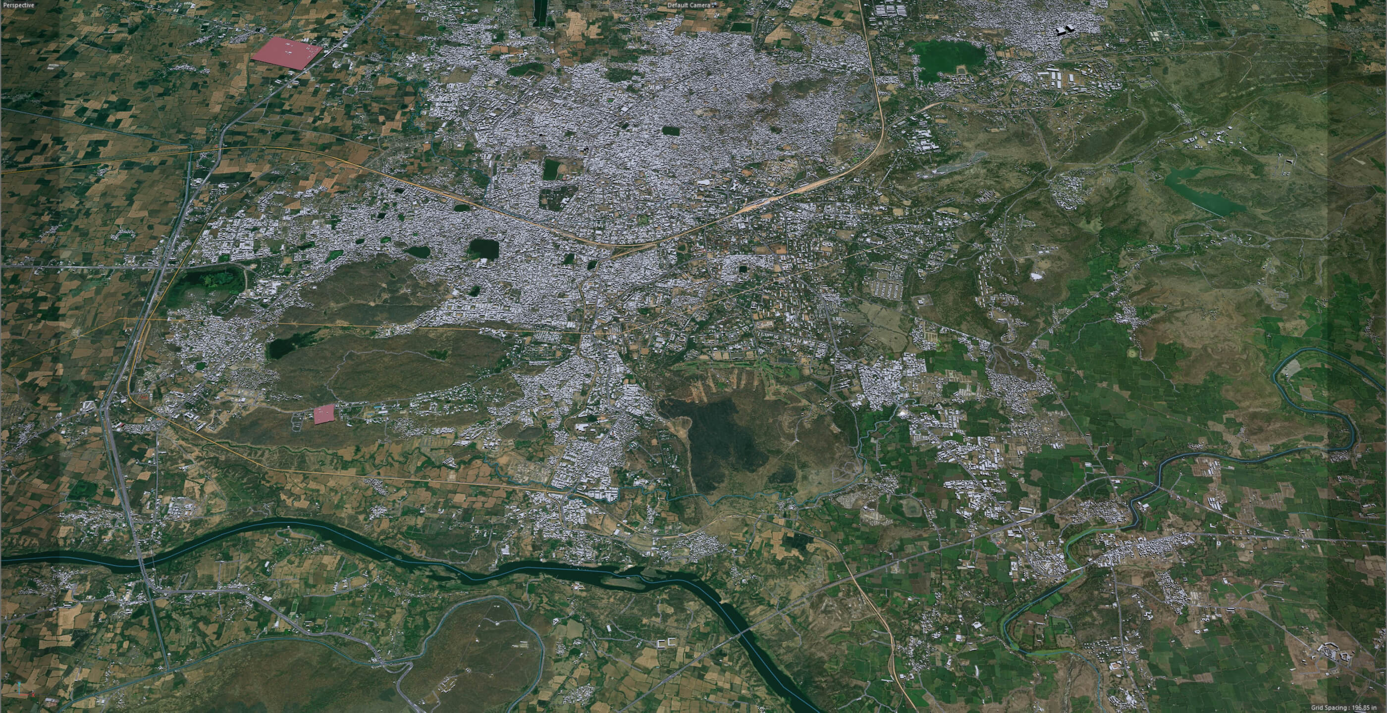 Jabalpur Madhya Pradesh City India 3D Model 30km by 3dstudio