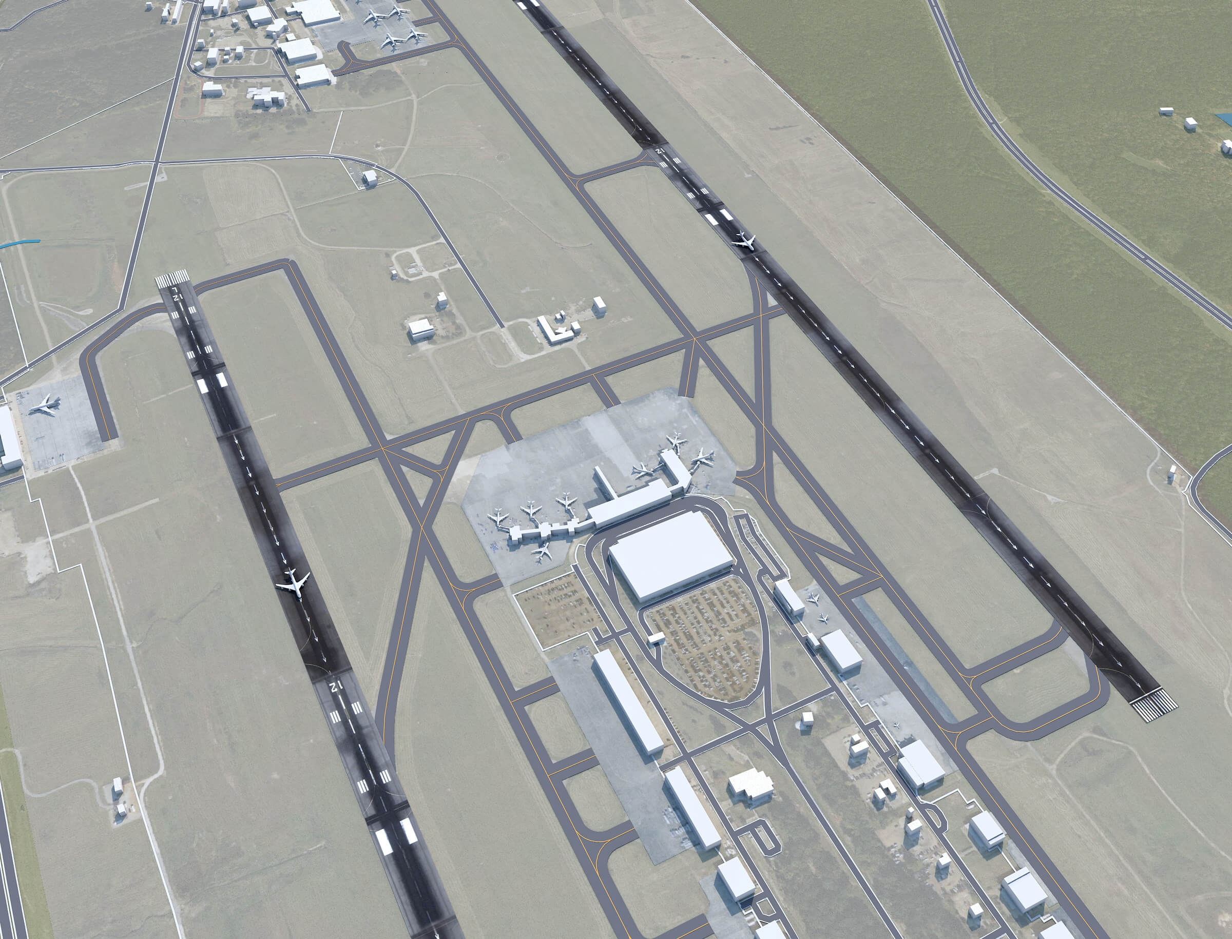 Jackson Medgar Wiley Evers Airport 10km - 3D Model by 3dstudio