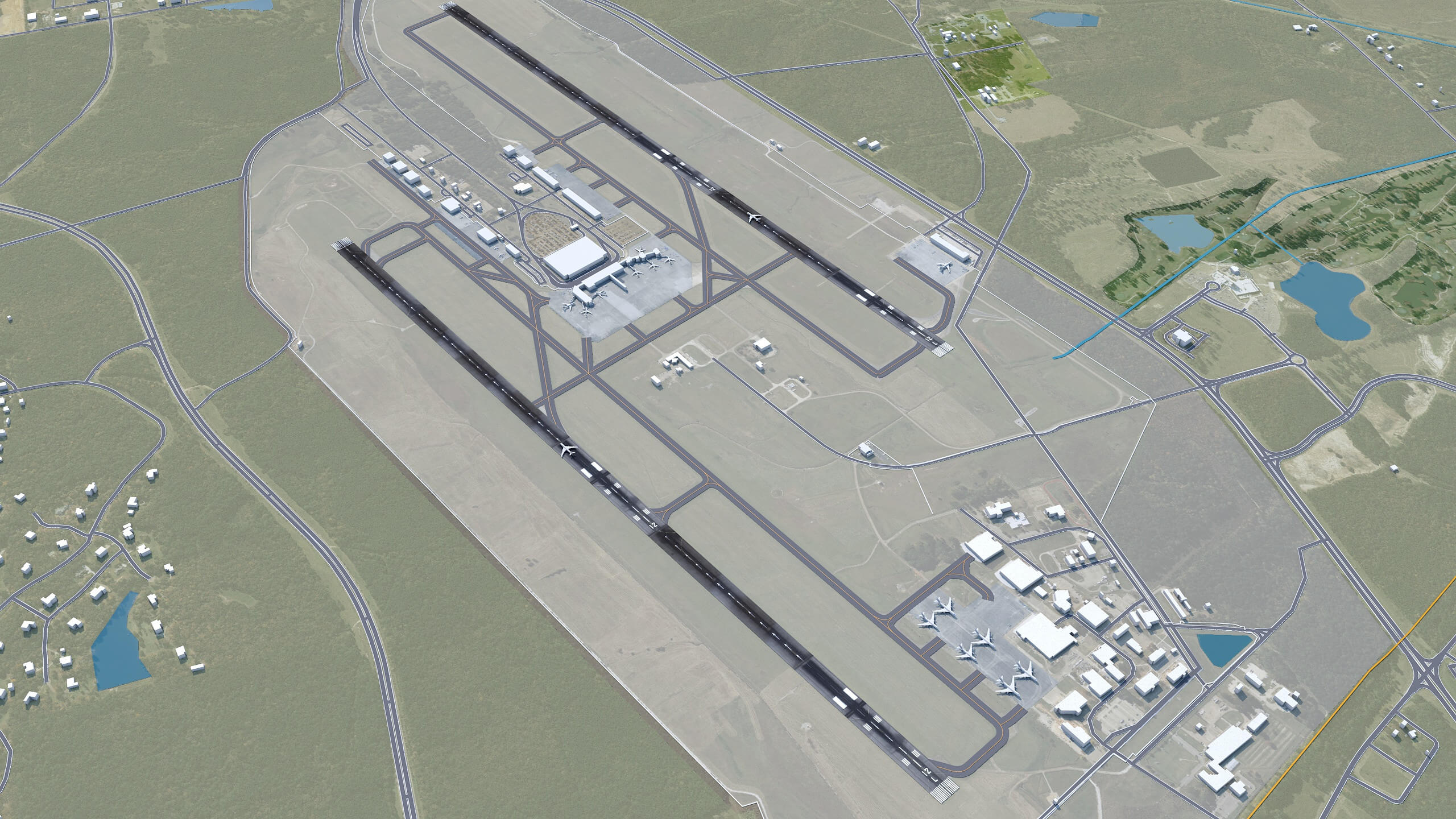 Jackson Medgar Wiley Evers Airport 10km - 3D Model by 3dstudio