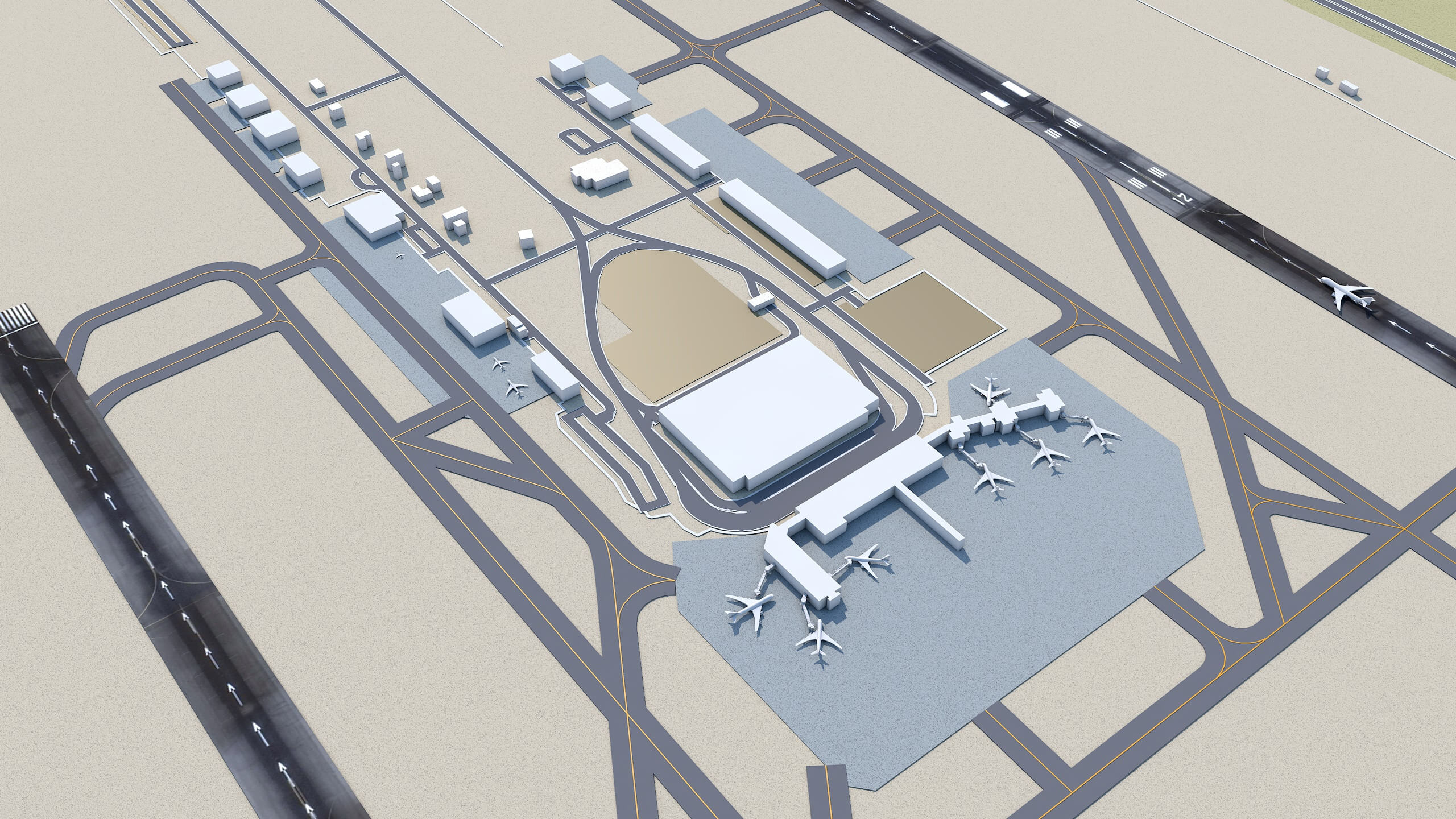 Jackson Medgar Wiley Evers Airport 10km - 3D Model by 3dstudio