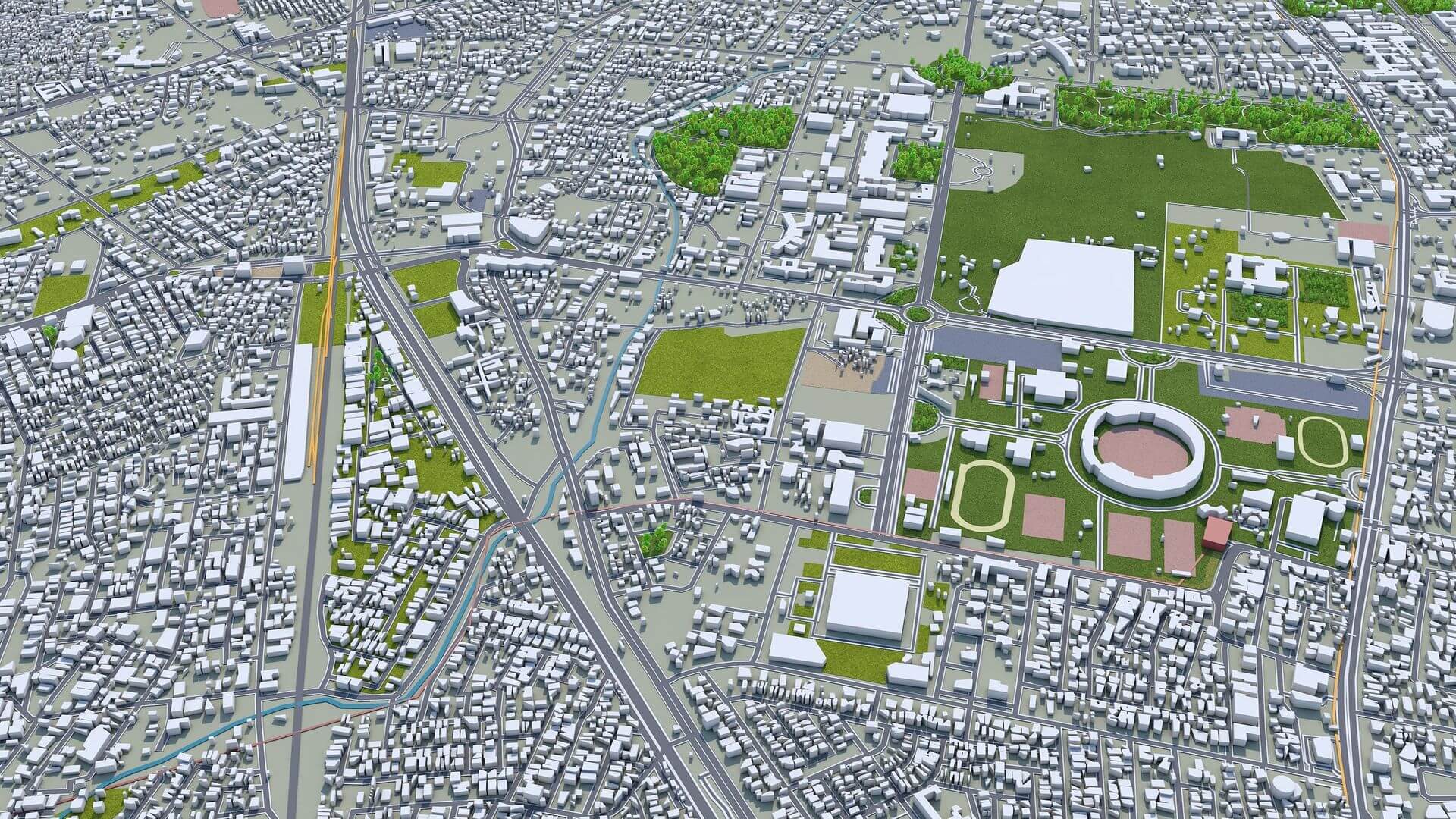 Jaipur, India 50km - 3D Model by 3dstudio