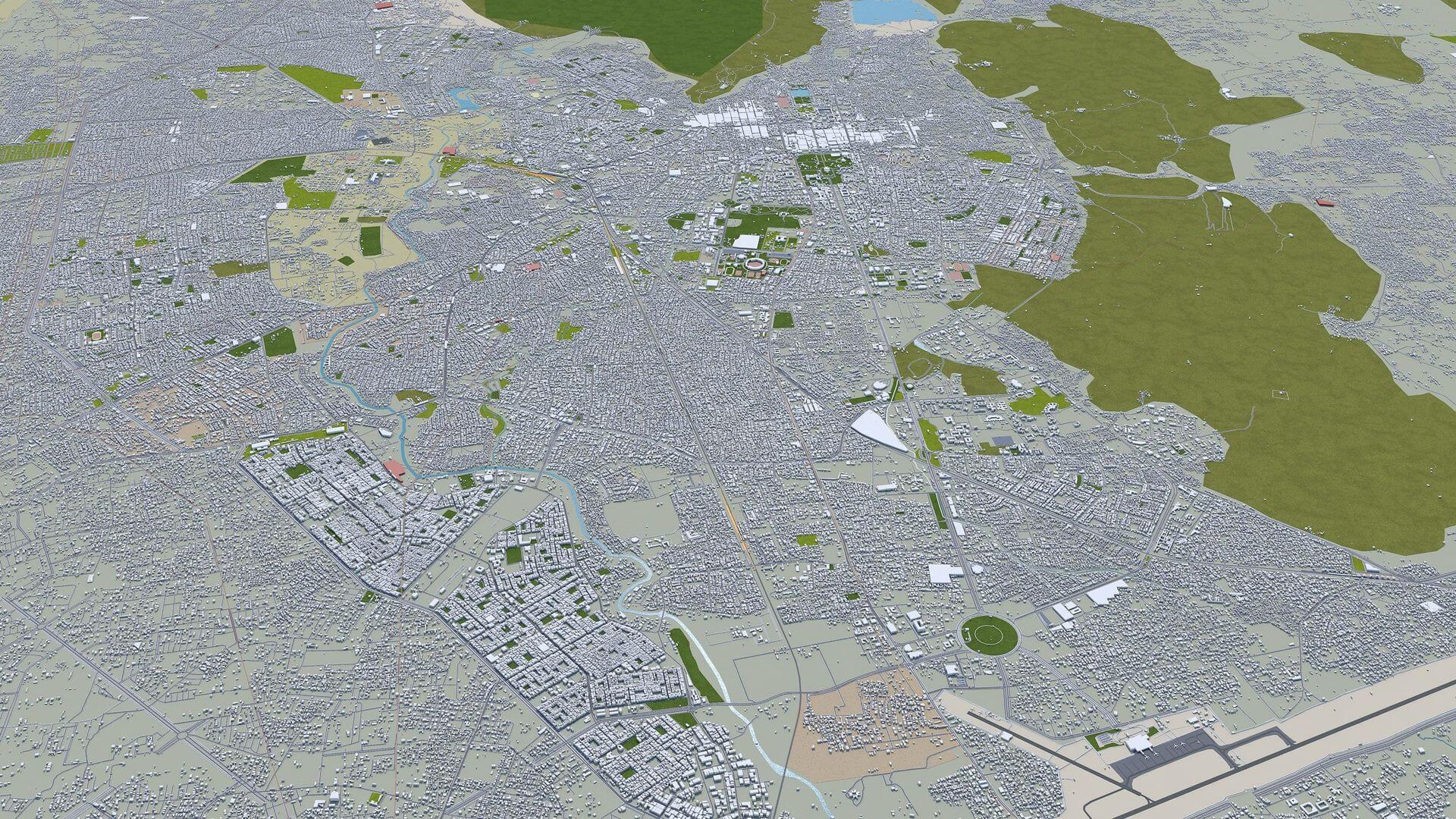 Jaipur, India 50km - 3D Model by 3dstudio