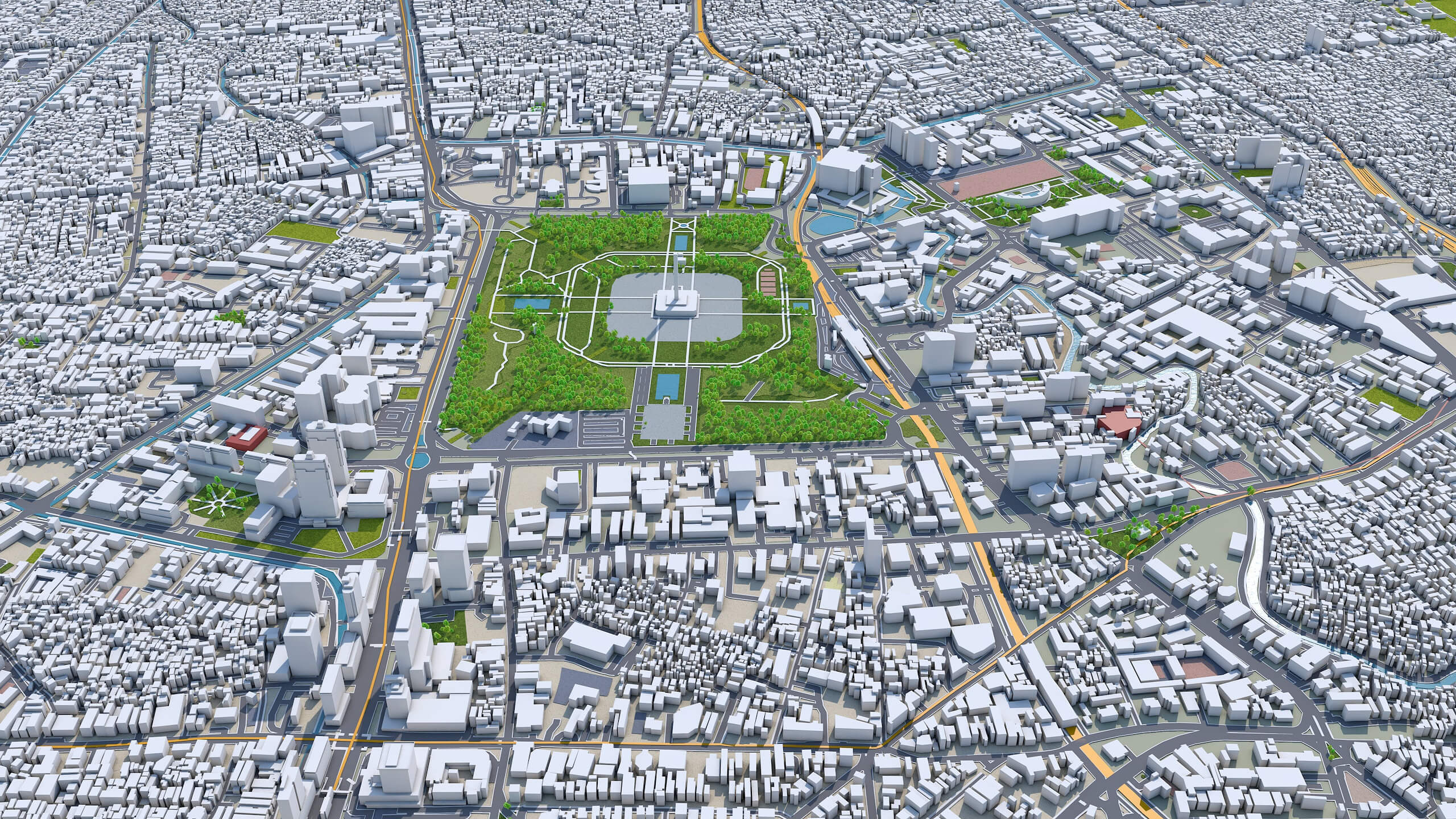 Jakarta City Indonesia 50km - 3D Model by 3dstudio