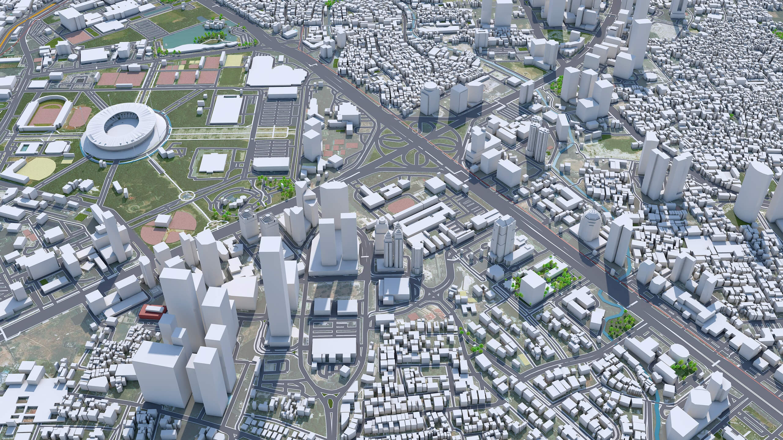 Jakarta City Indonesia 50km - 3D Model by 3dstudio