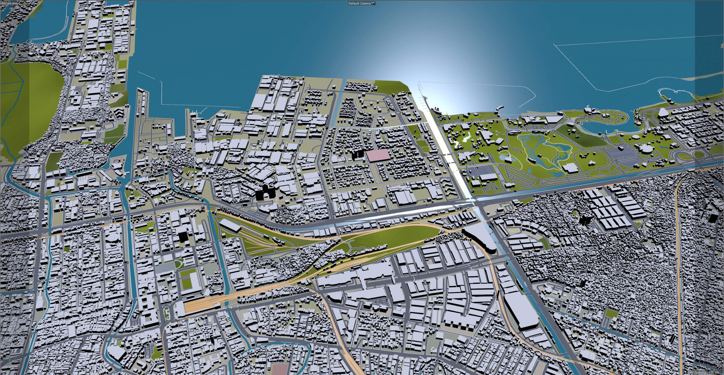 Jakarta City Indonesia 50km - 3D Model by 3dstudio