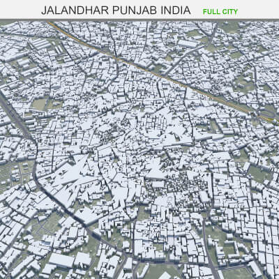 Jalandhar City Punjab India 3D Model 30km by 3dstudio