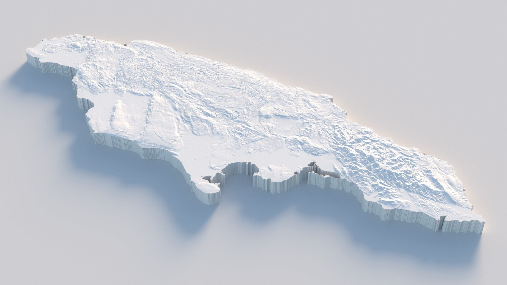 Jamaica Terrain Map - 3D Model by 3dstudio