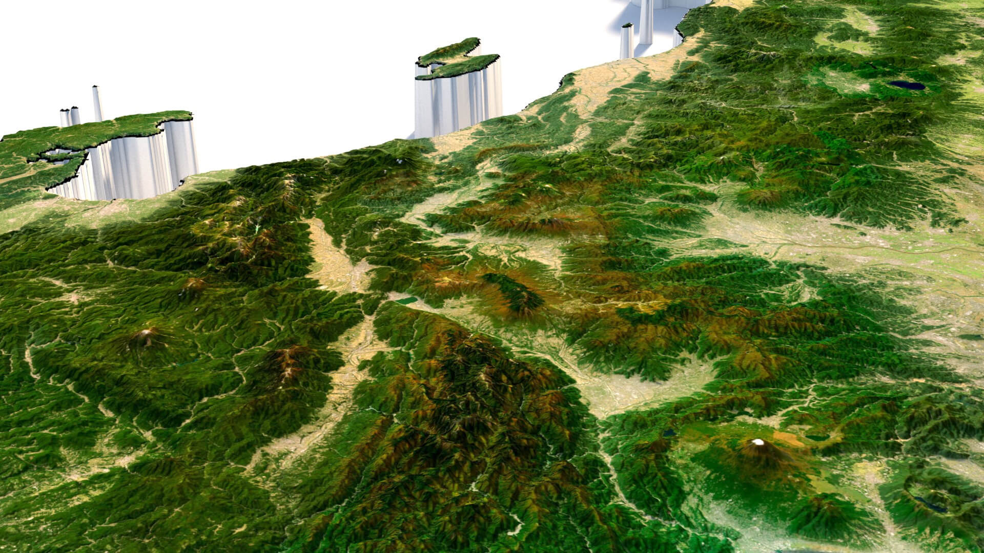 Japan Terrain Map - 3D Model by 3dstudio