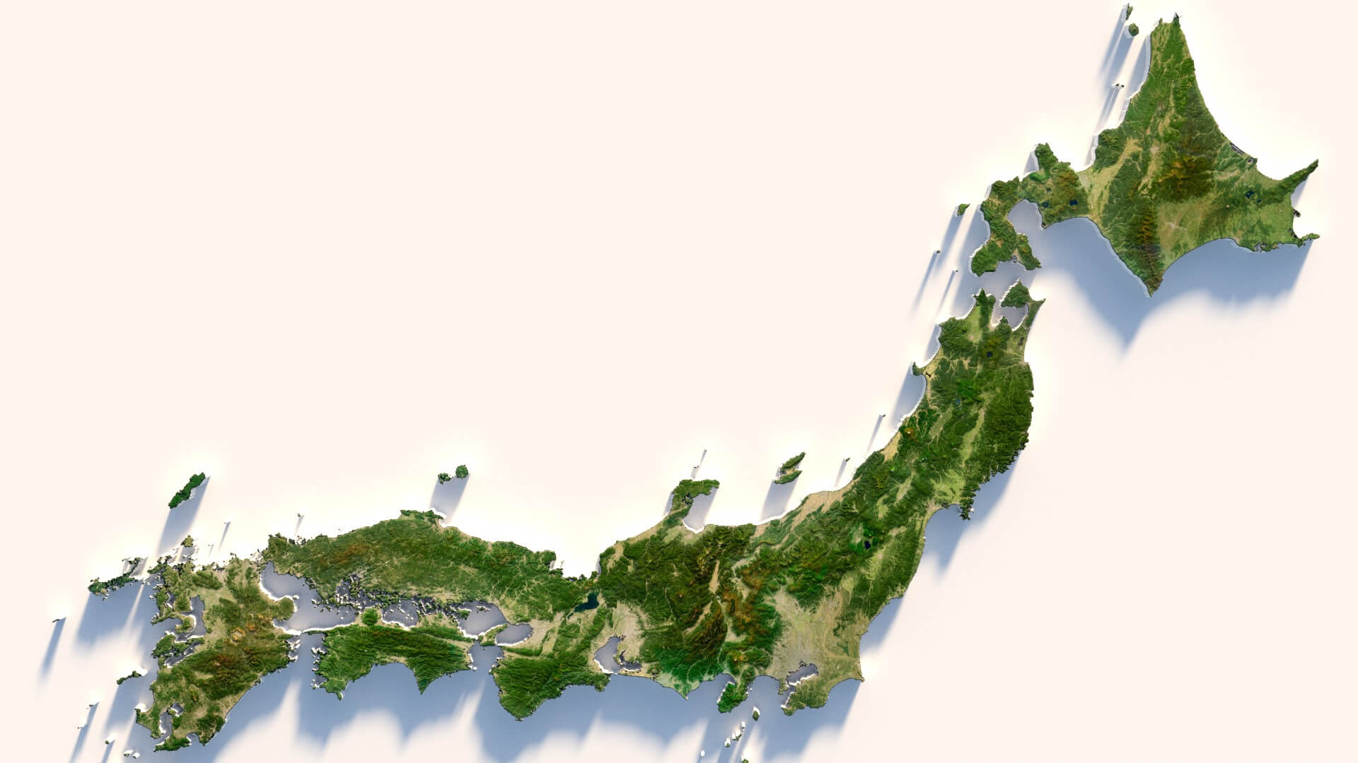 Japan Terrain Map - 3D Model by 3dstudio
