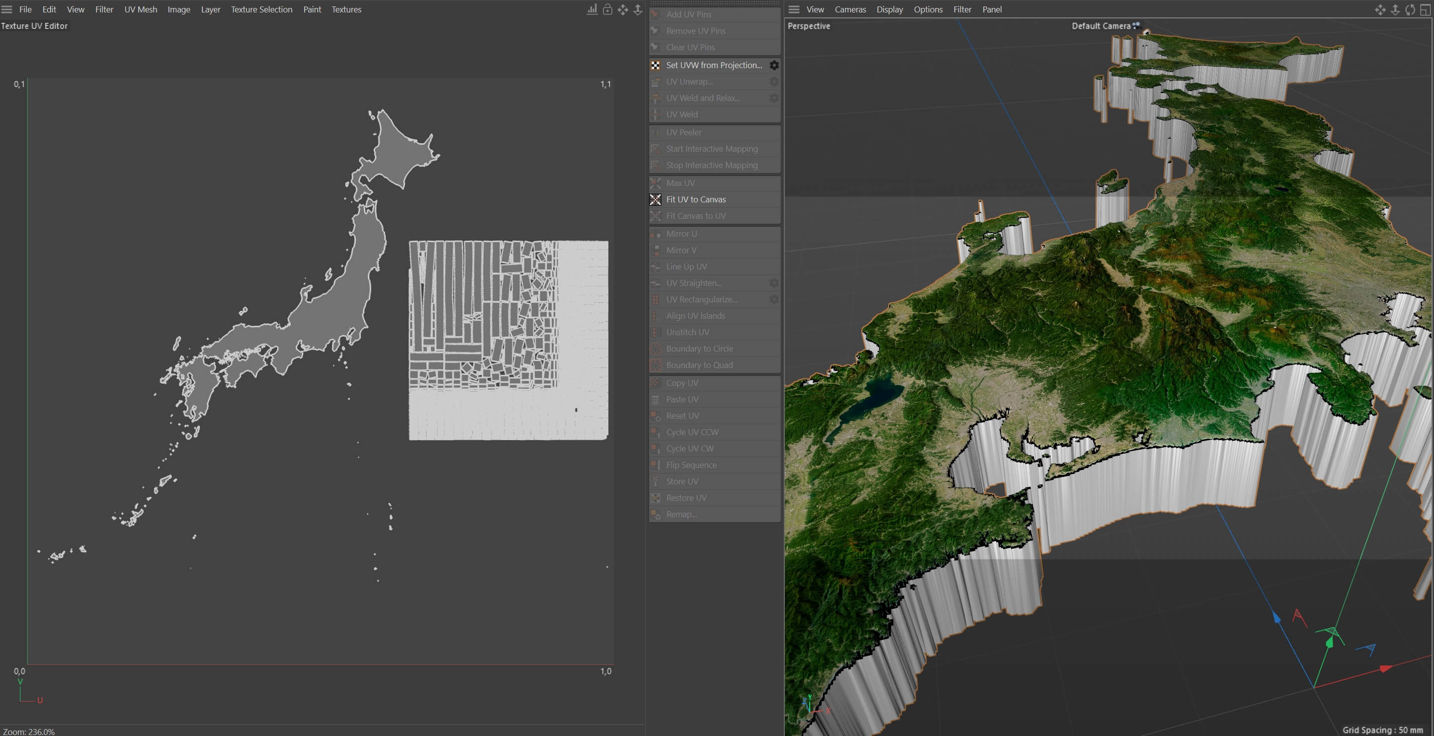 Japan Terrain Map - 3D Model by 3dstudio