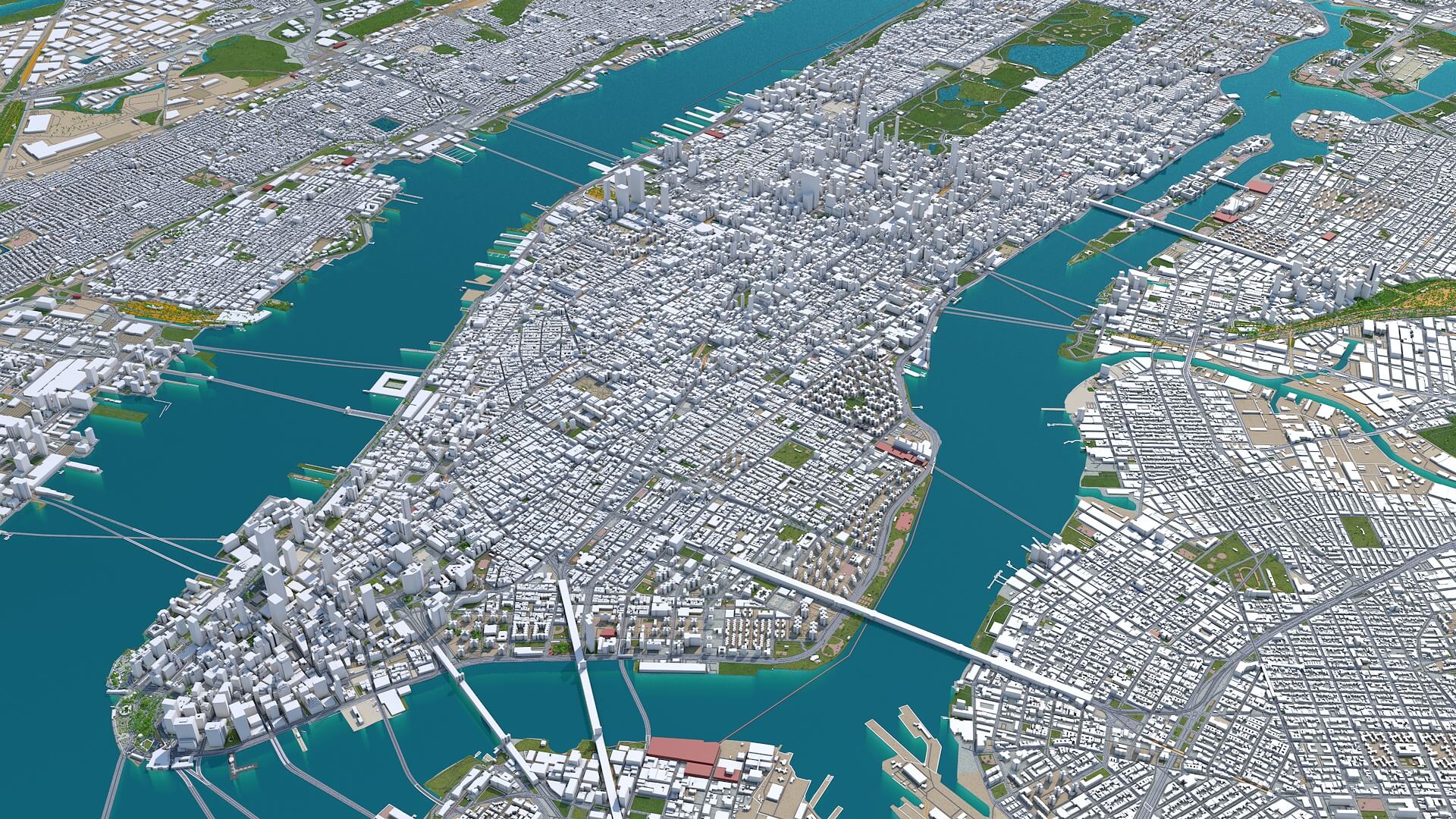 Jersey City Newark, New Jersey 40km - 3D Model by 3dstudio
