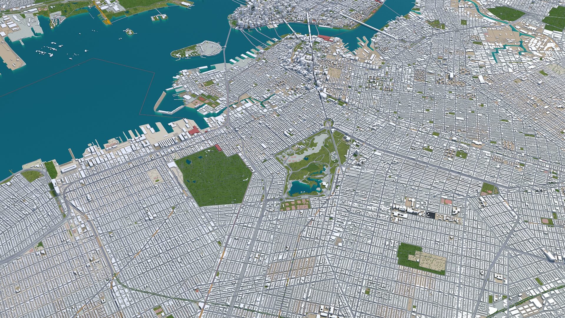 Jersey City Newark, New Jersey 40km - 3D Model by 3dstudio