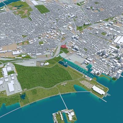 Jersey City Newark, New Jersey 40km - 3D Model by 3dstudio