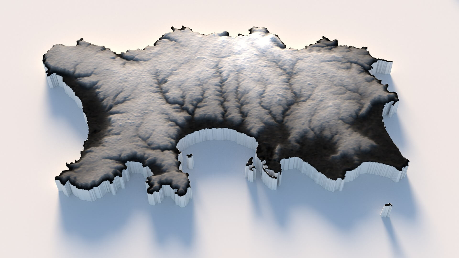 Jersey Terrain Map - 3D Model by 3dstudio