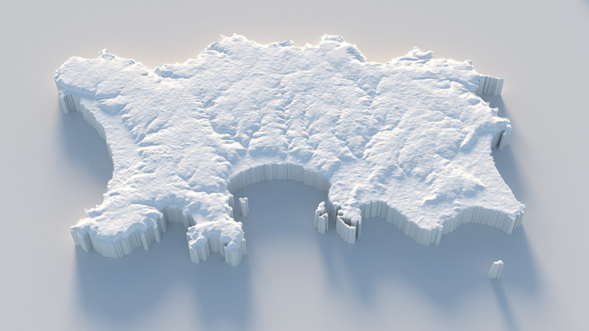 Jersey Terrain Map - 3D Model by 3dstudio